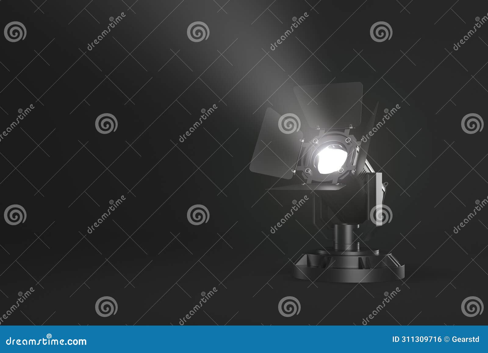 Elegant Studio Spotlight on Dark Background Stock Illustration ...