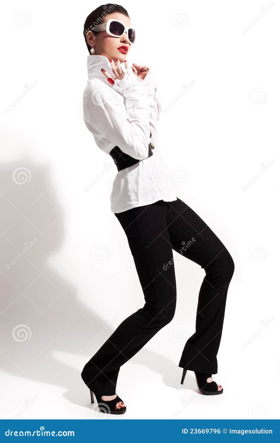 Elegant Stylish Fashion Model Stock Photo - Image of haircut, pose ...