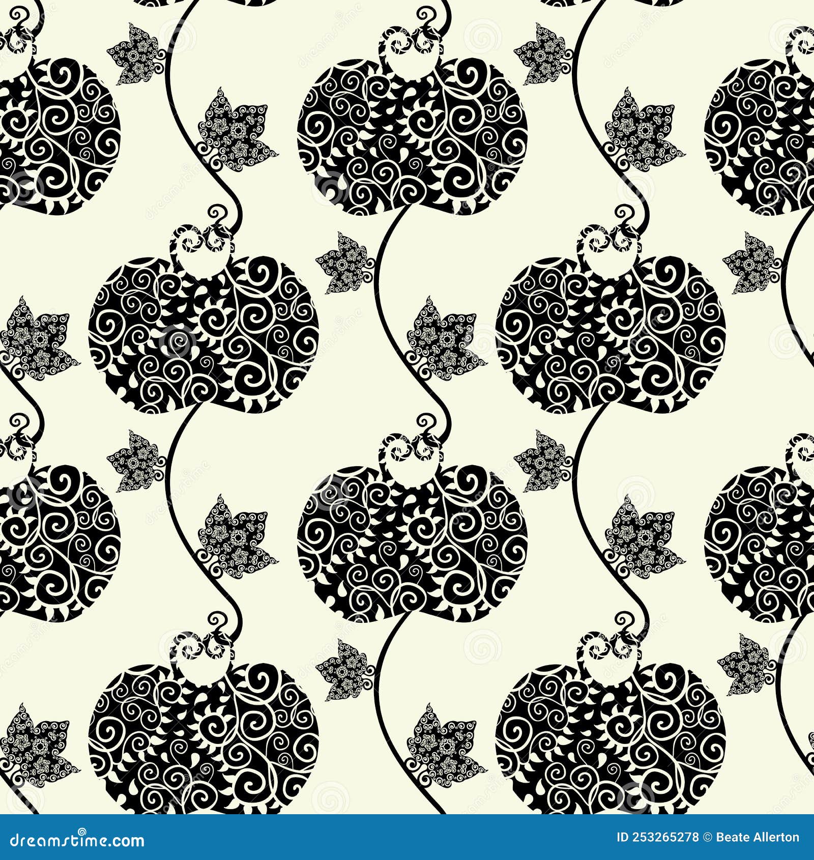 Elegant Stylized Apple and Leaf Seamless Vector Pattern Background ...