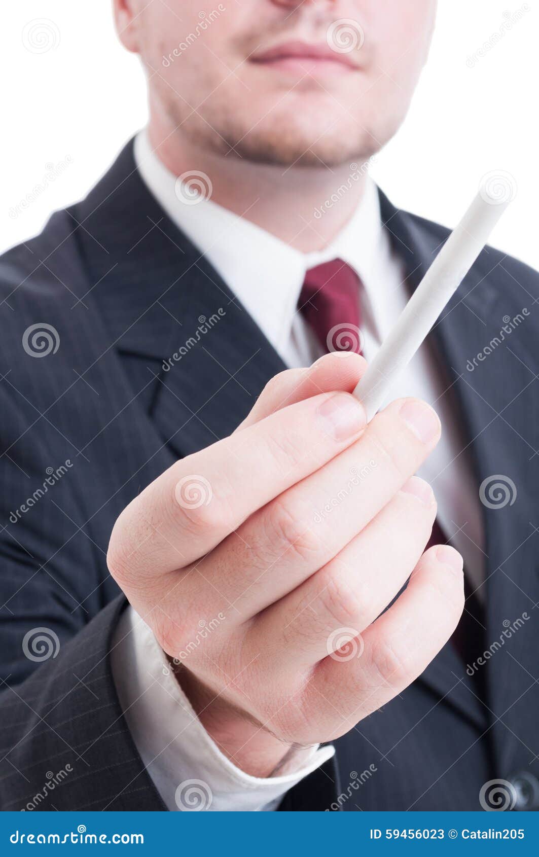 Elegant Suited Anonymous Man Offering a Cigarette Stock Image - Image ...