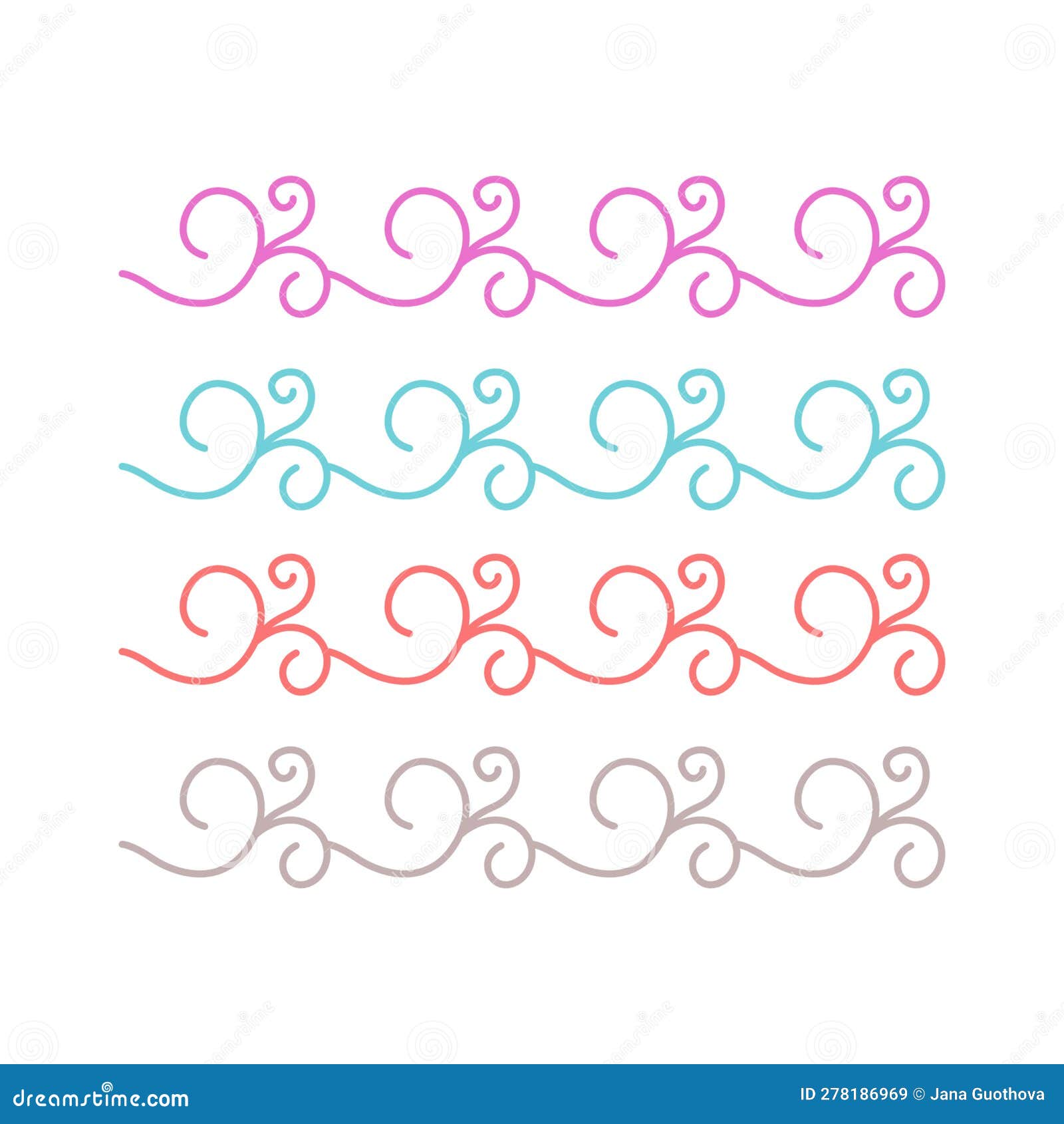 Borders Collection With Spruce Twigs Cartoon Vector | CartoonDealer.com ...