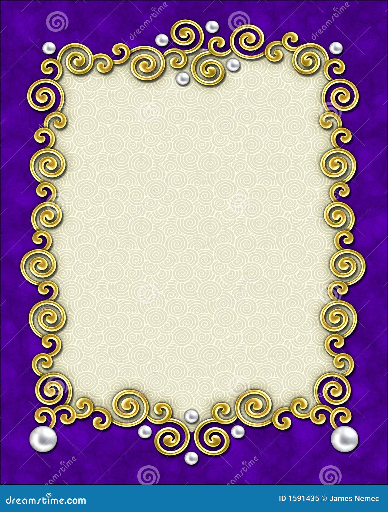 Elegant Swirl Frame stock illustration. Illustration of decoration ...