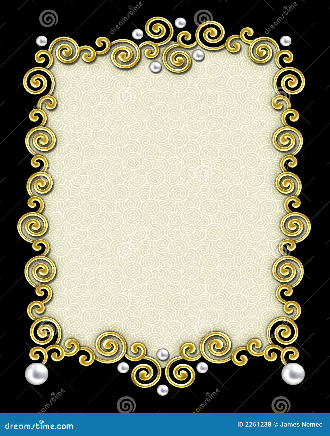 Elegant Swirl Frame stock illustration. Illustration of antiques - 2261238