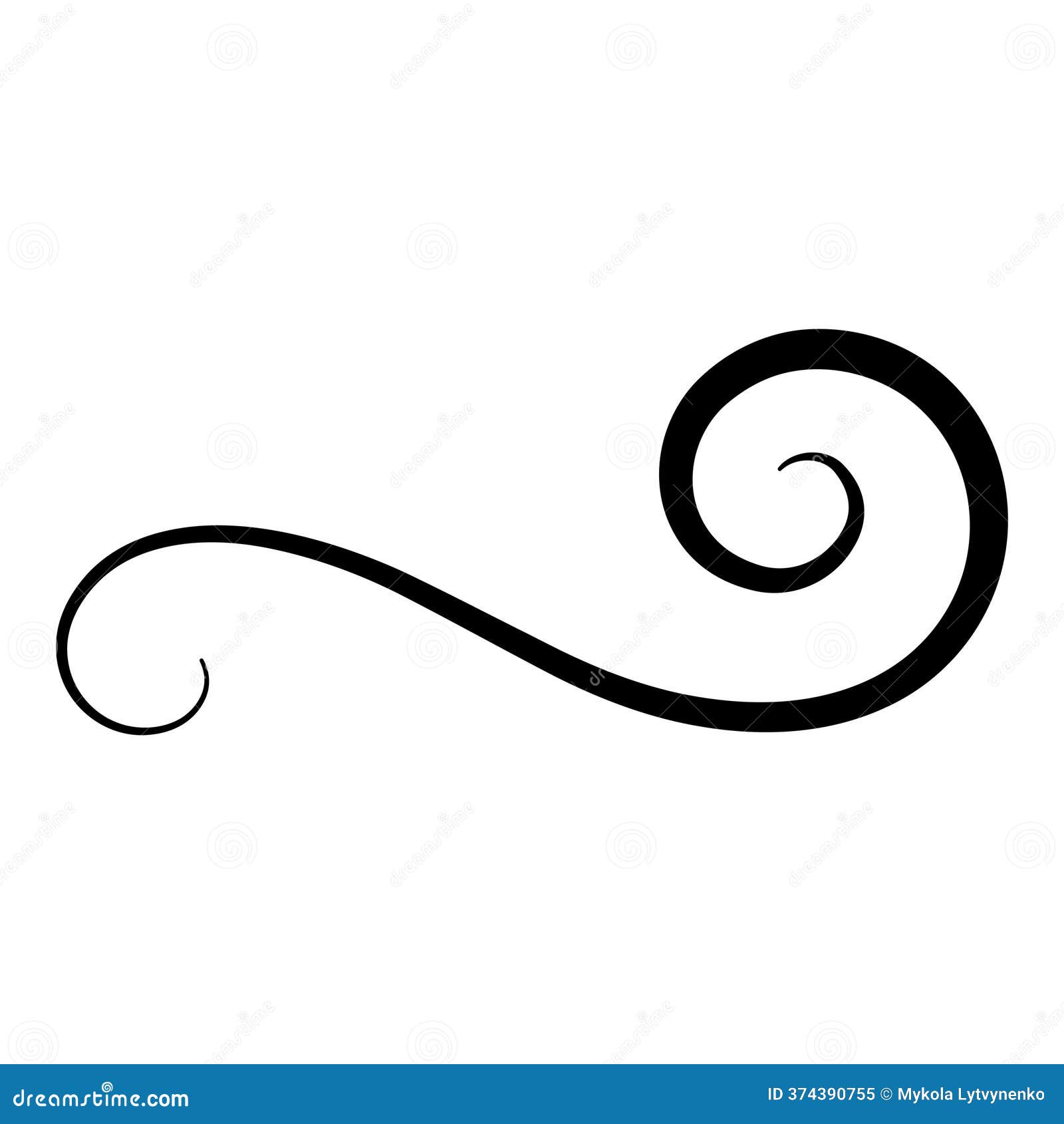 Wind Gust Cartoon Icon Doodle Hand Drawn. Outline Drawing Wind Gust ...