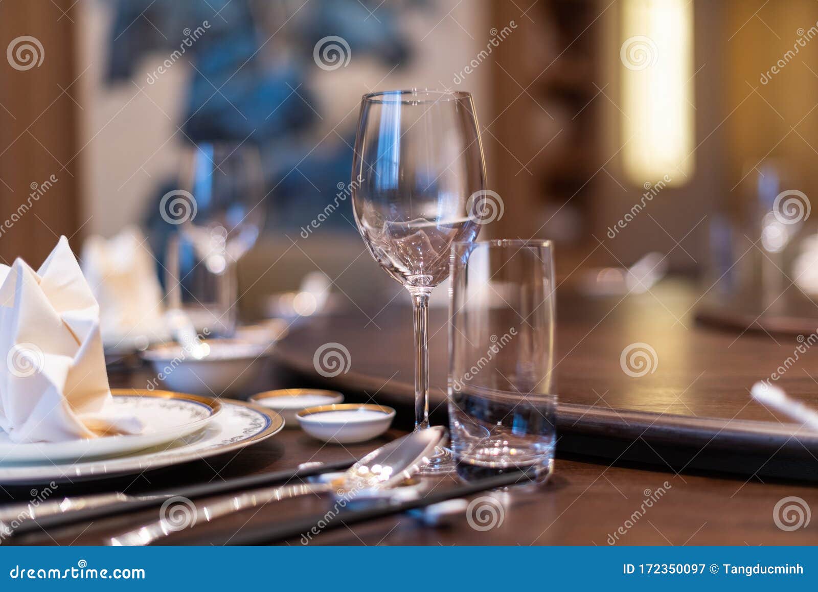 Elegant Table set up stock image. Image of party, silverware - 172350097