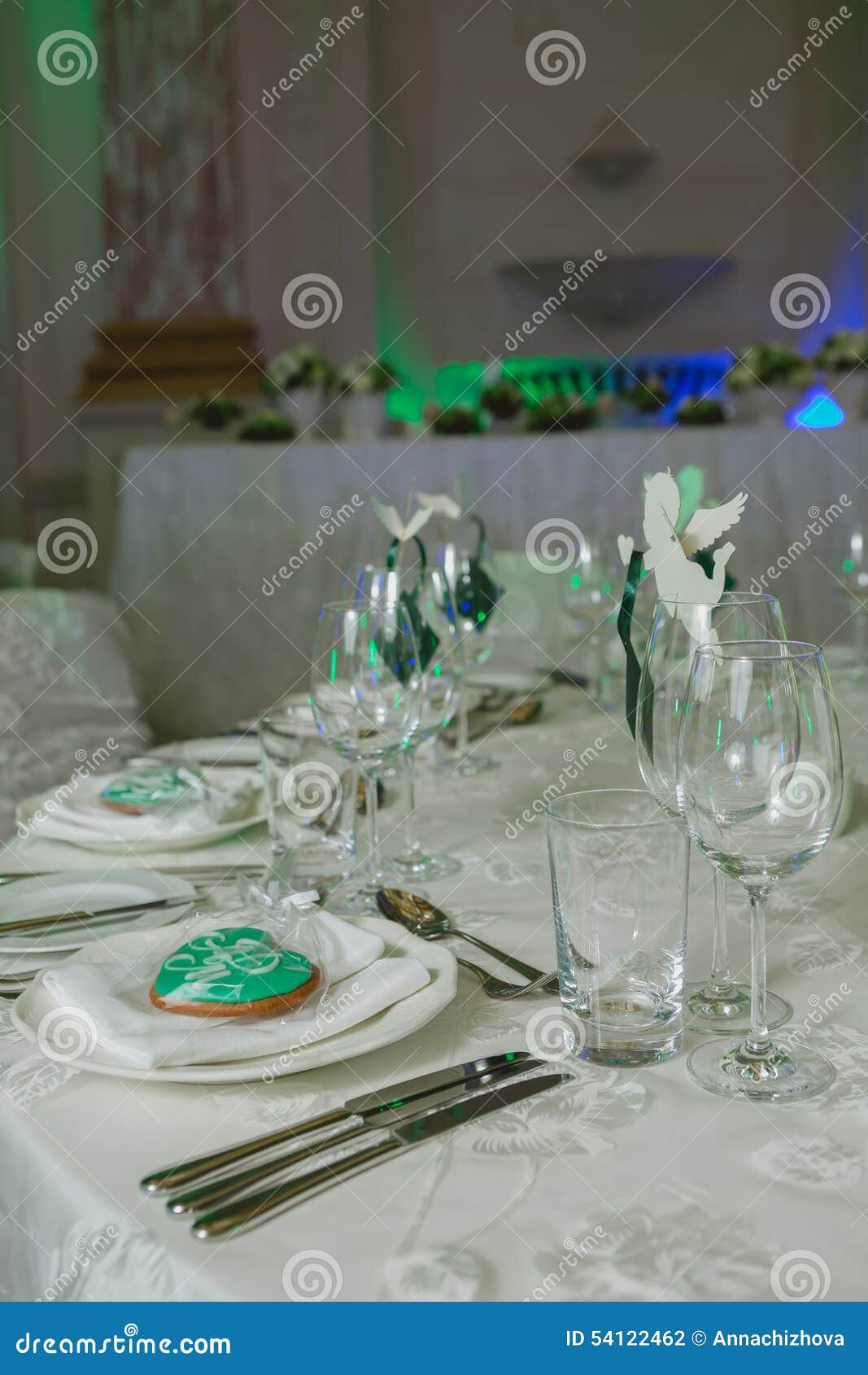 Elegant Table Set Up for Wedding Banquet Stock Photo - Image of decor ...