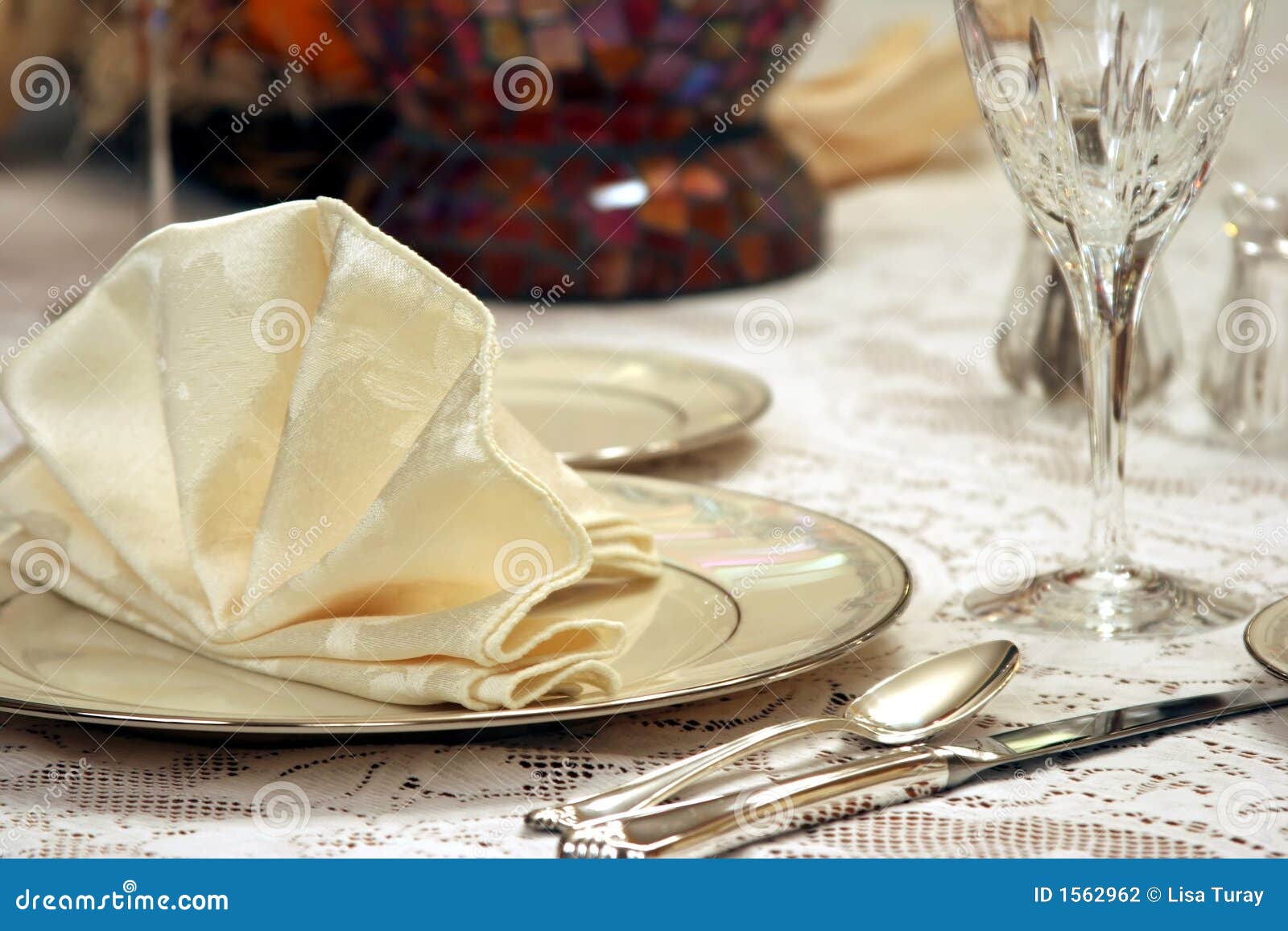Elegant Table Setting stock photo. Image of fine, glass - 1562962