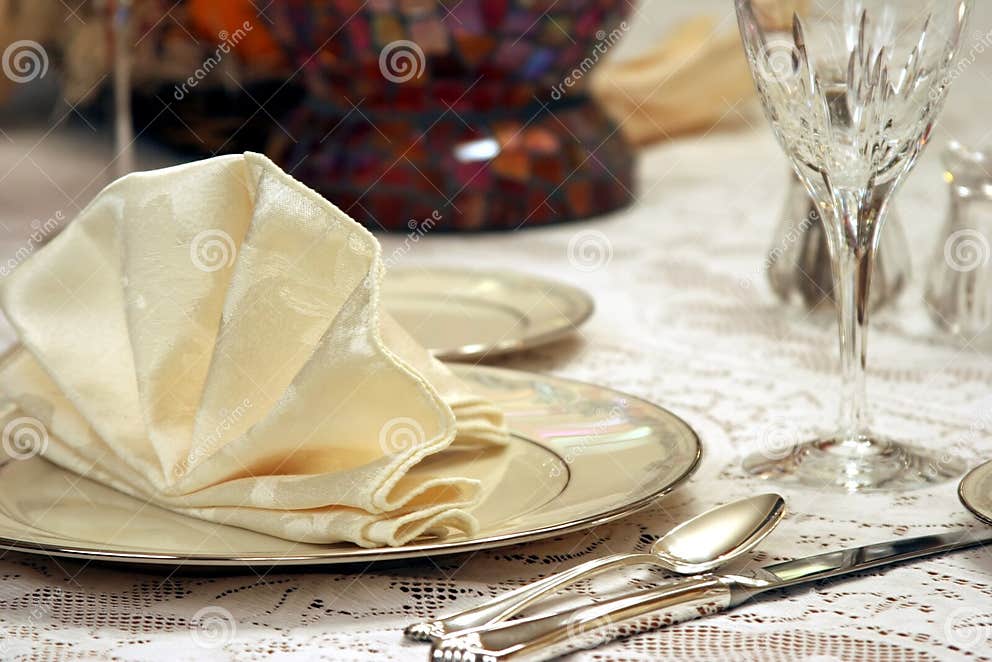 Elegant Table Setting stock photo. Image of fine, glass - 1562962