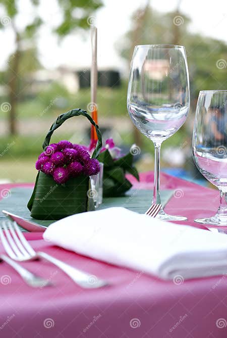 Elegant table setting stock image. Image of dining, table - 17622015