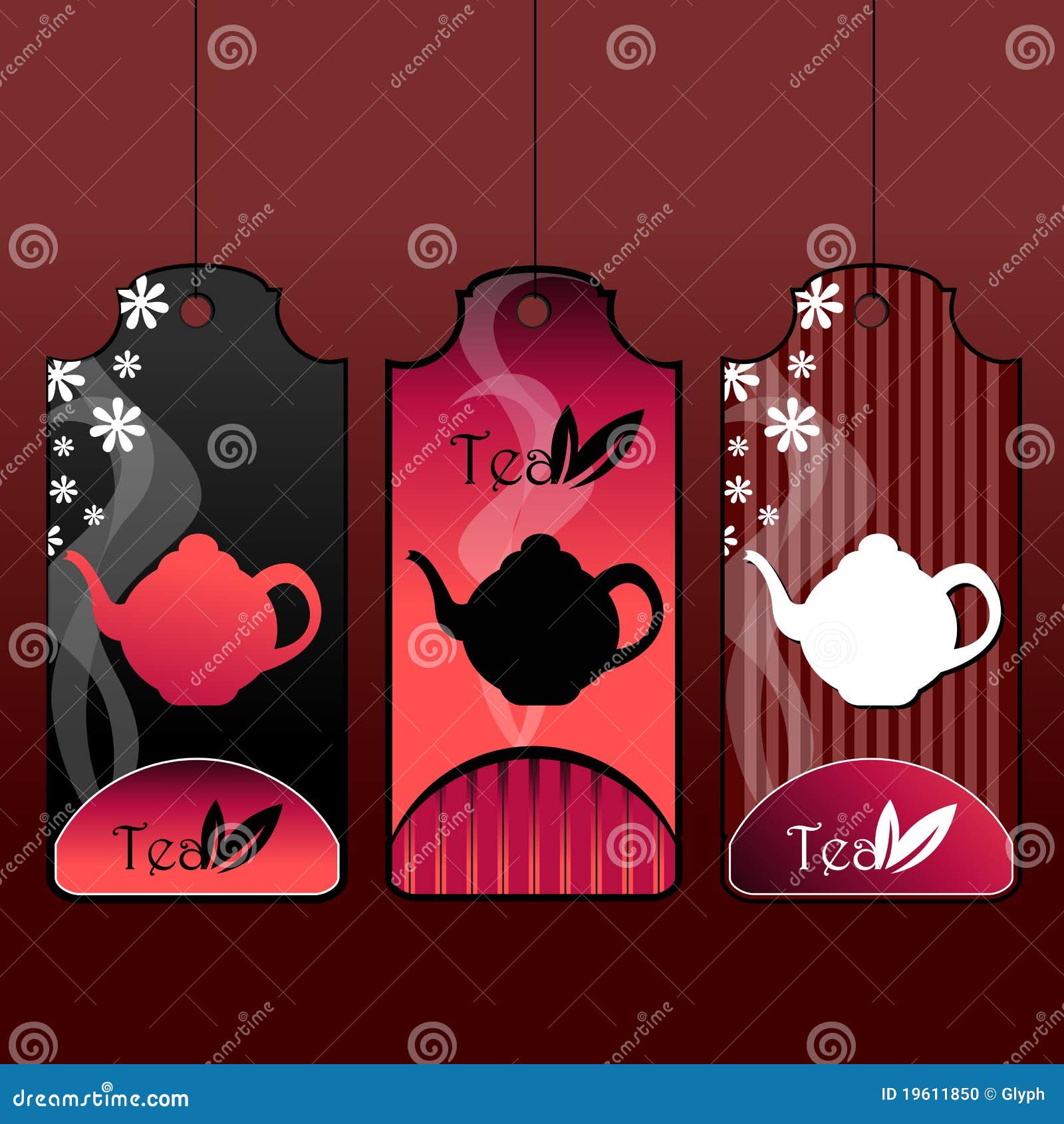 Elegant tea labels stock vector. Illustration of light - 19611850