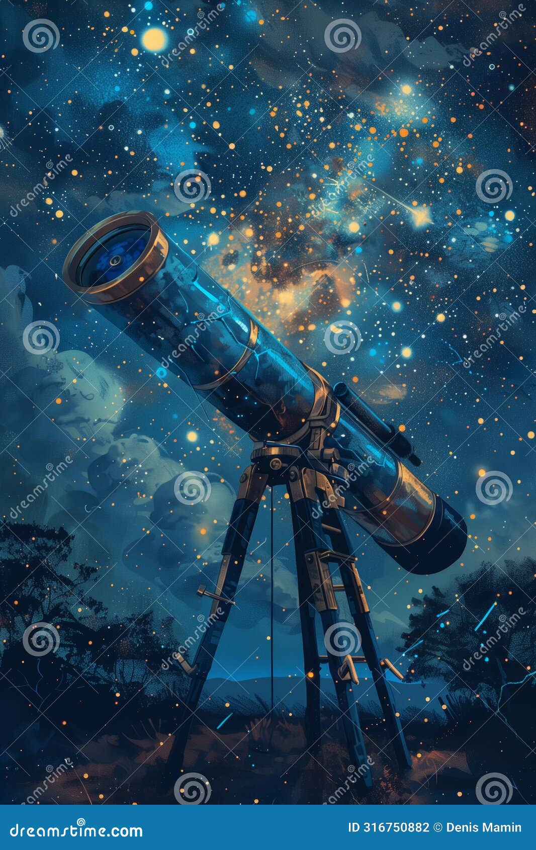 Cosmic Observer S Quest AI Generated Stock Illustration - Illustration ...