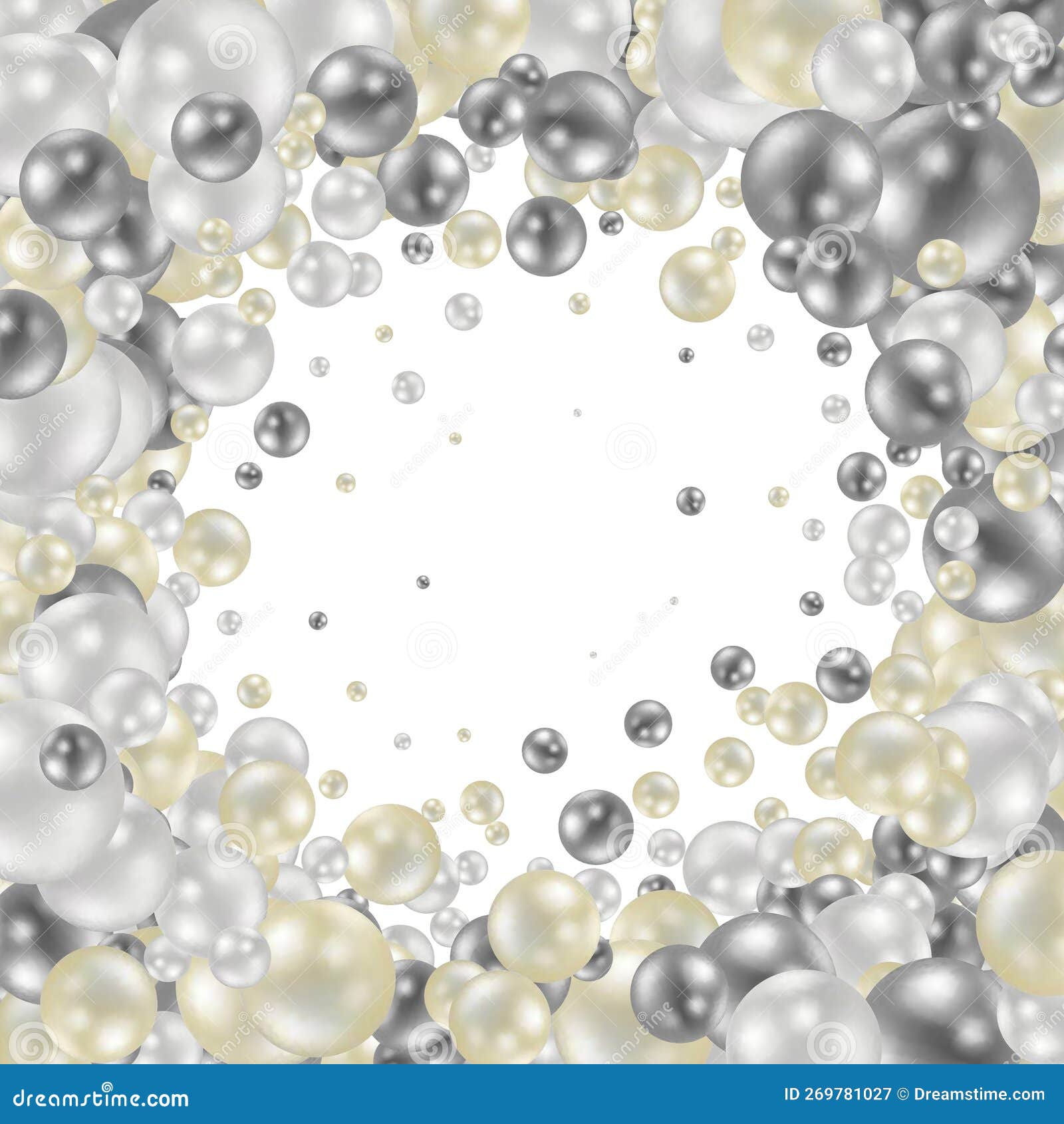 Elegant Template with Pearl Pattern. Vector Design for Banners, Cards ...