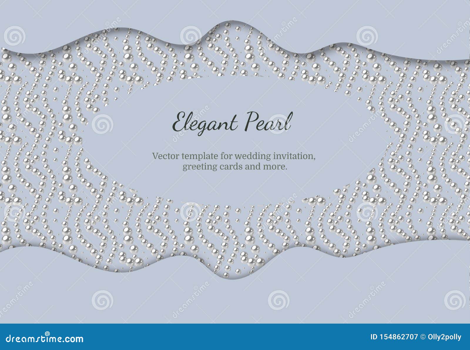 Elegant Template with Pearl Pattern. Vector Design for Banners, Cards ...