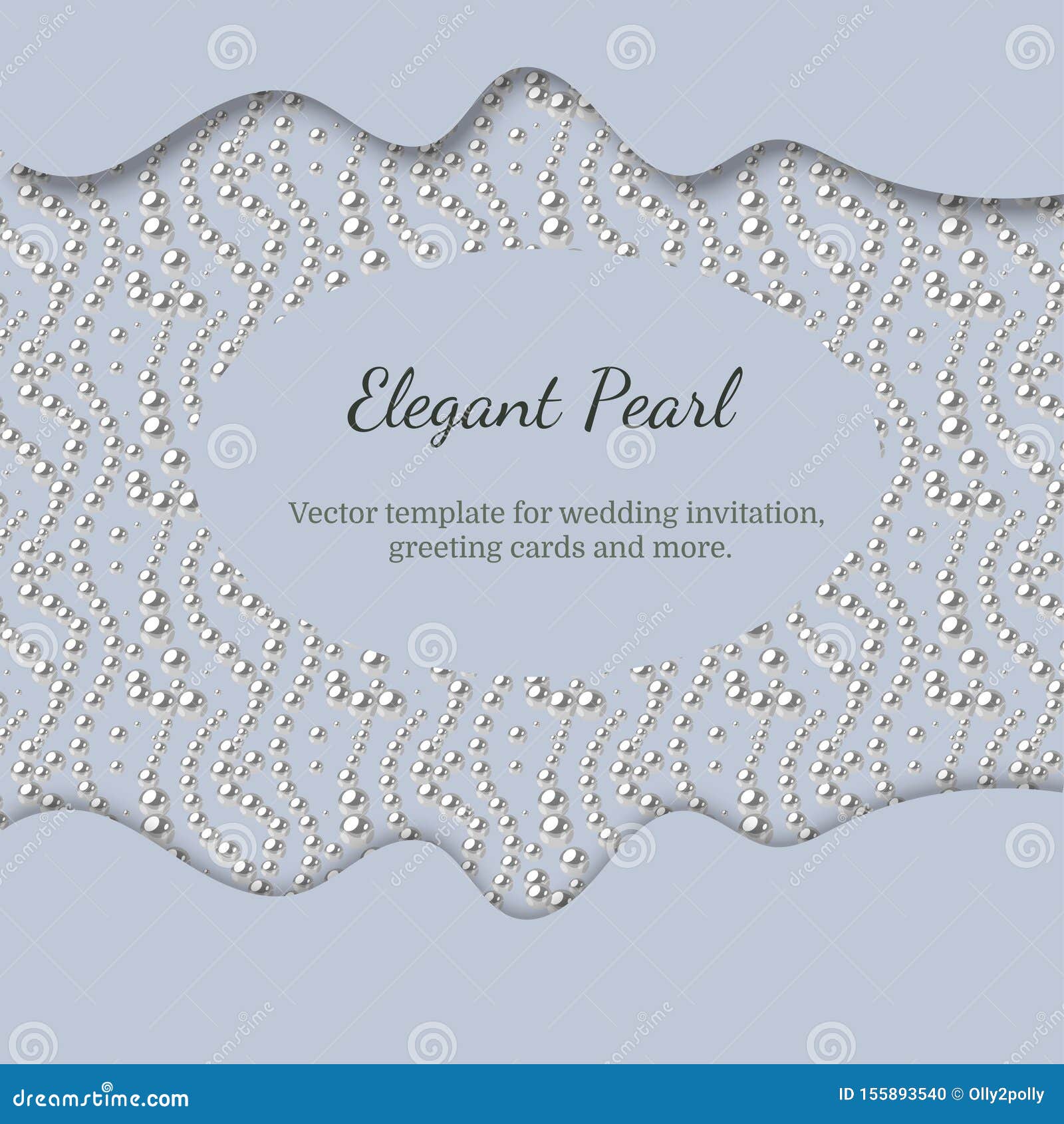 Elegant Template with Pearl Pattern. Vector Design for Banners, Cards ...