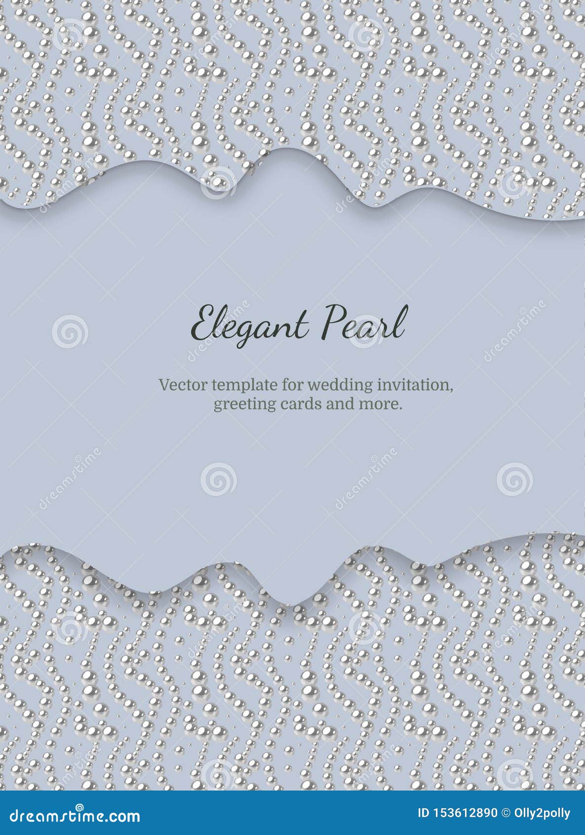 Elegant Template with Pearl Pattern. Vector Design for Banners, Cards ...