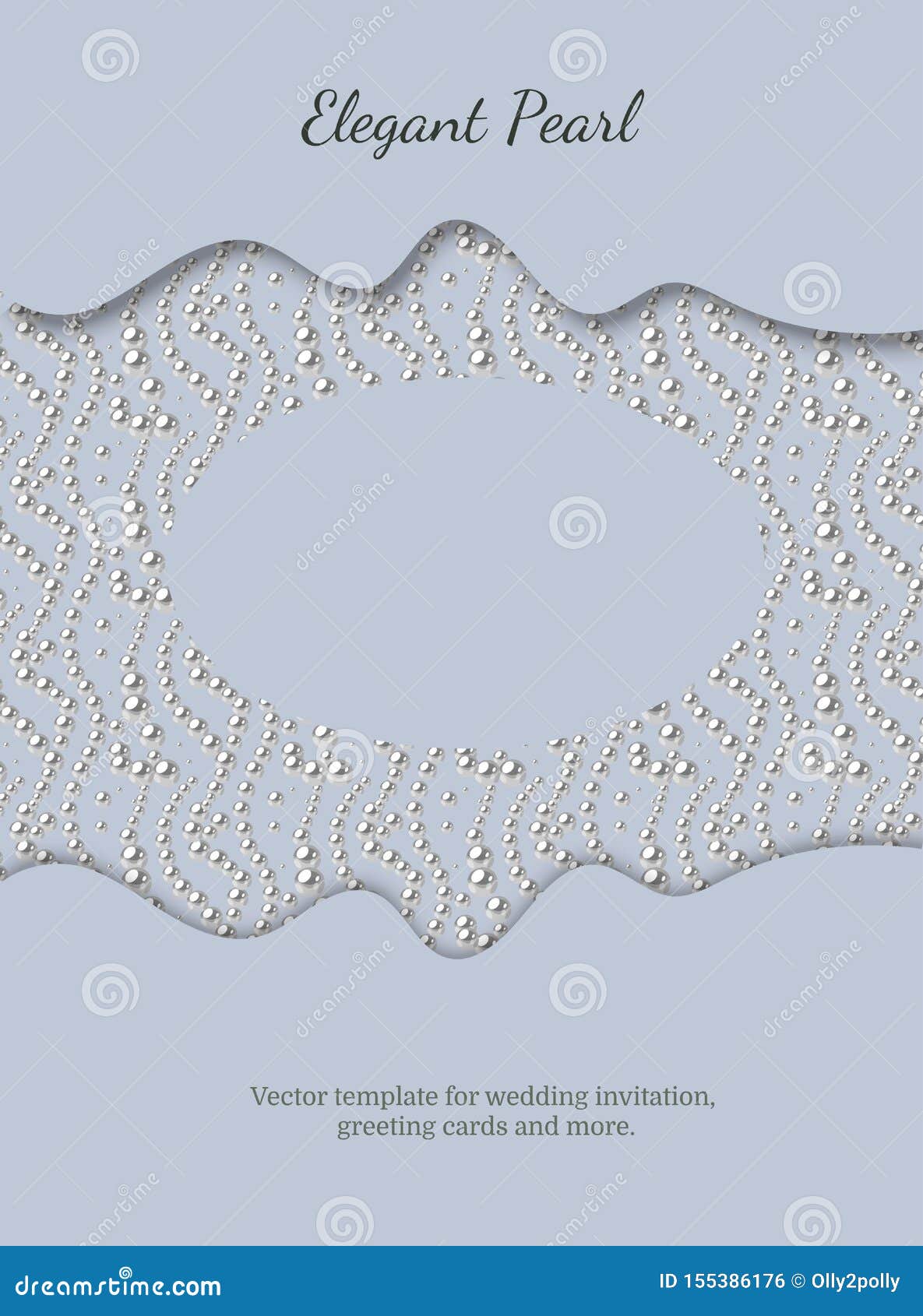Elegant Template with Pearl Pattern. Vector Design for Banners, Cards ...