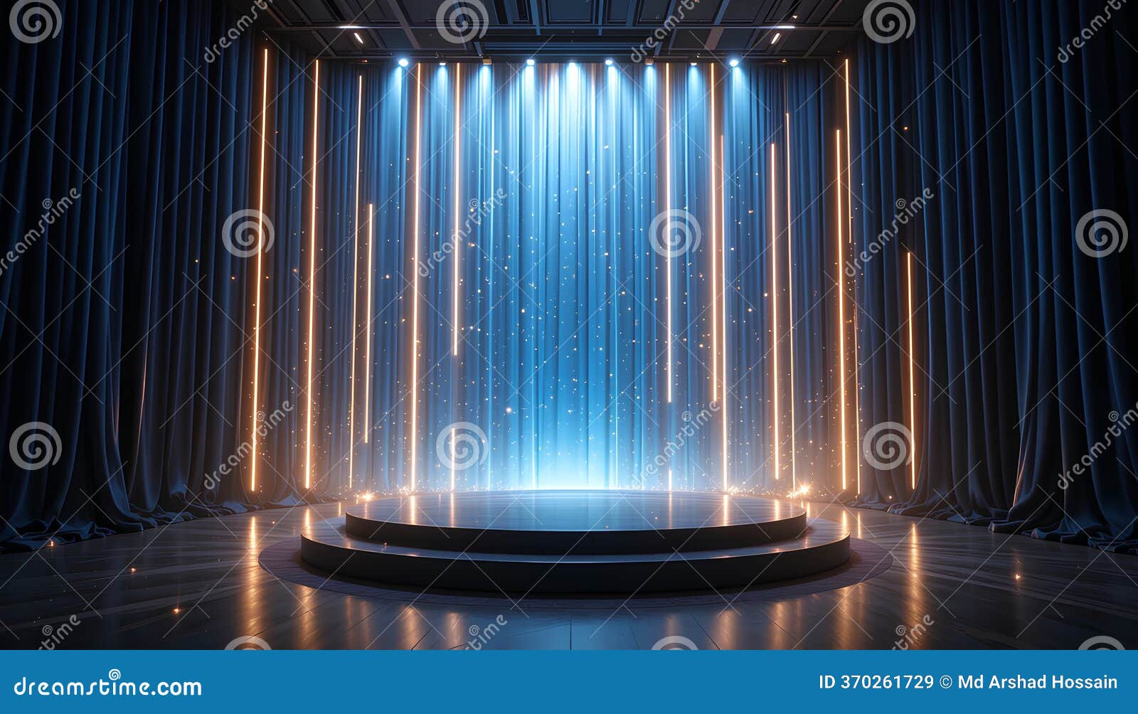 Theatrical Glow: Majestic Stage Awaits Performance. Concept Stage ...