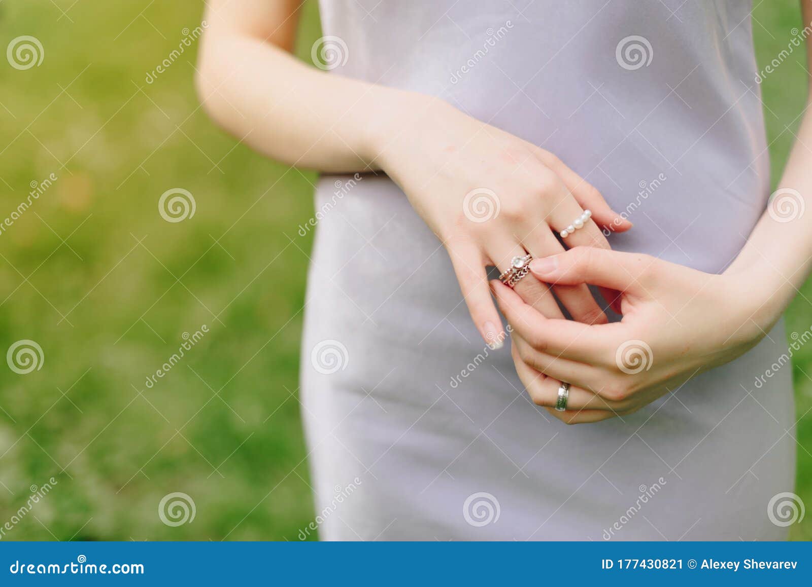Elegant Thin Hand of a Girl with a Ring Close Up Stock Image - Image of ...