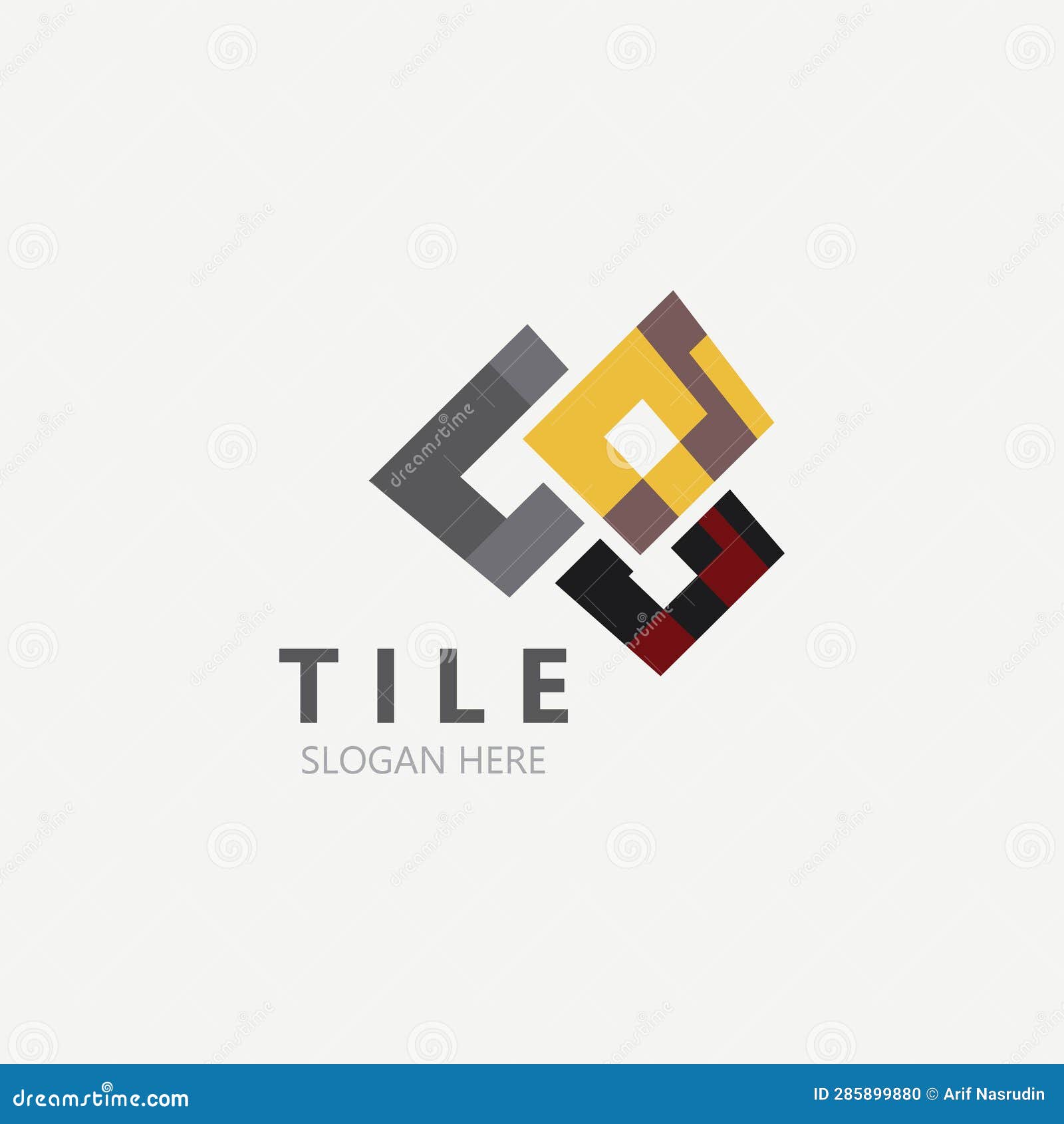 Elegant Tile Flooring Logo Design Business Template Stock Vector ...