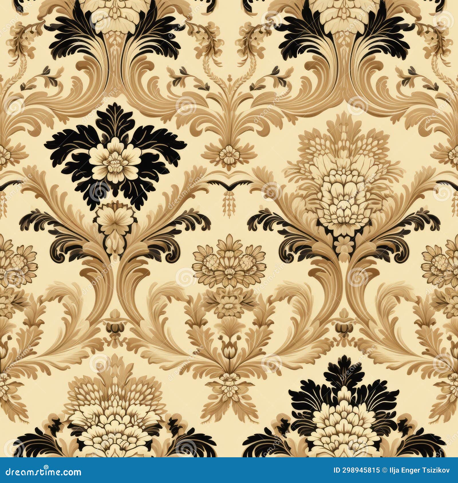 Elegant and Timeless Victorian Wallpaper Textures Seamless Pattern for ...