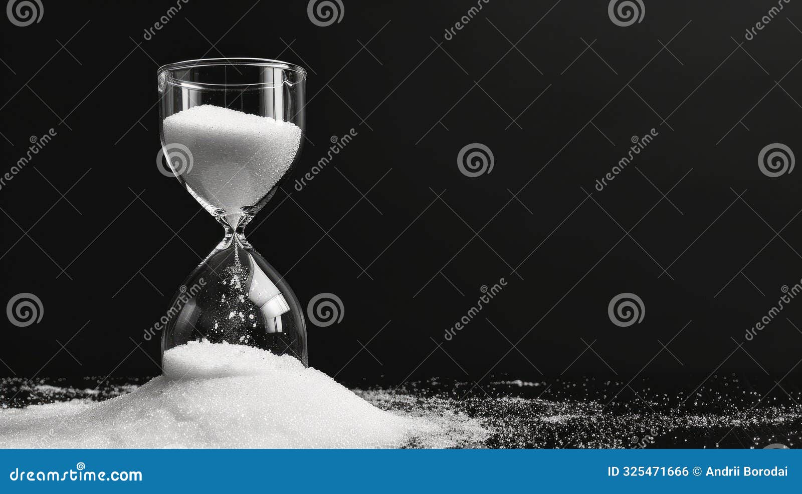 Elegant Timepiece: Hourglass in Contrast. Stock Illustration ...