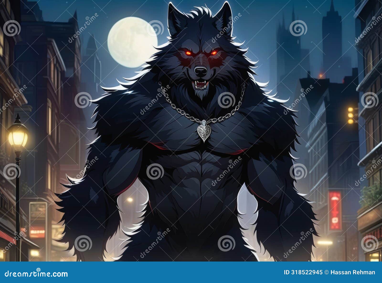 The Elegant Transformation of a Gothic Werewolf - a Captivating Digital ...