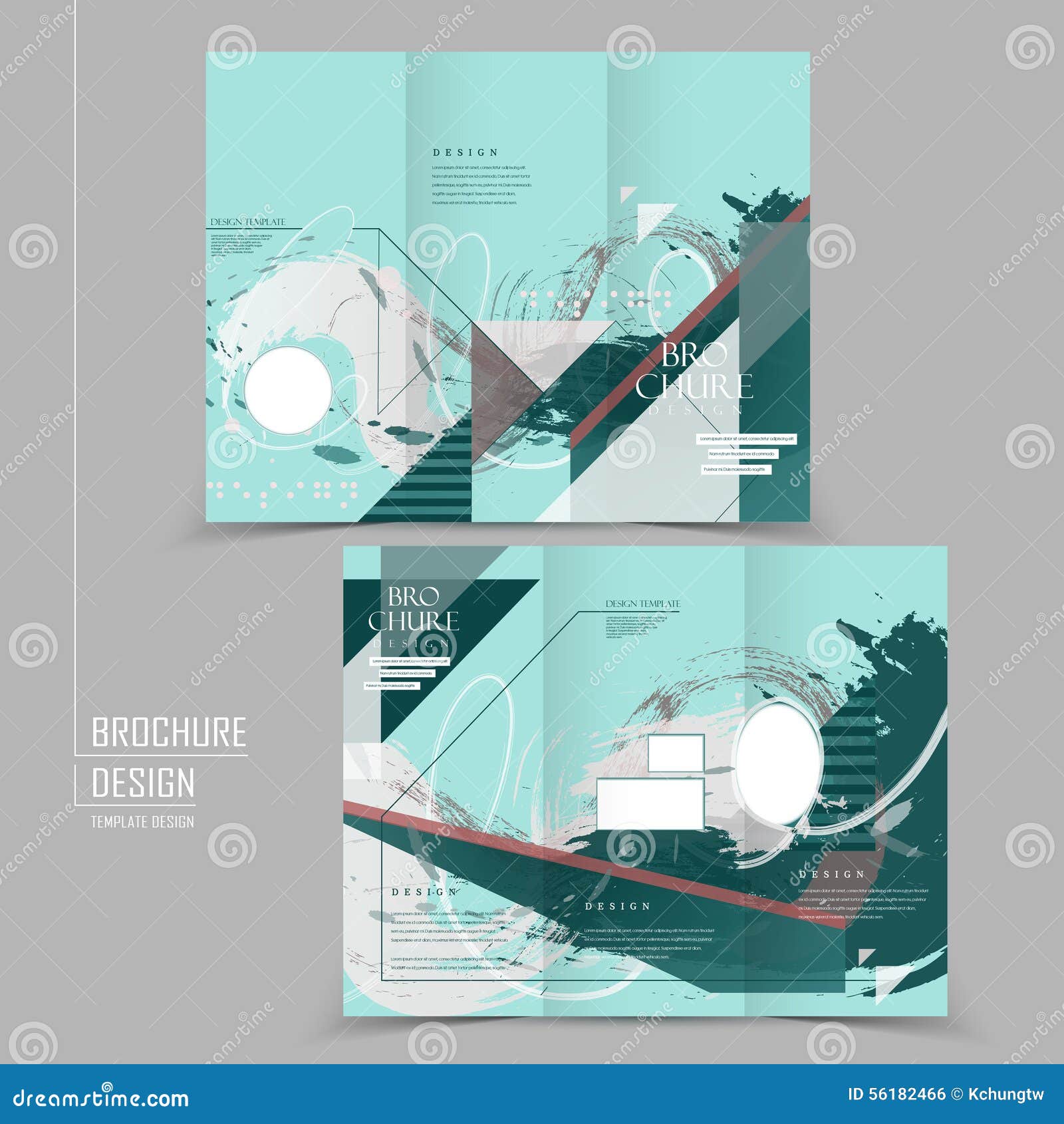 Elegant Tri-fold Template Design Stock Vector - Illustration of fold ...