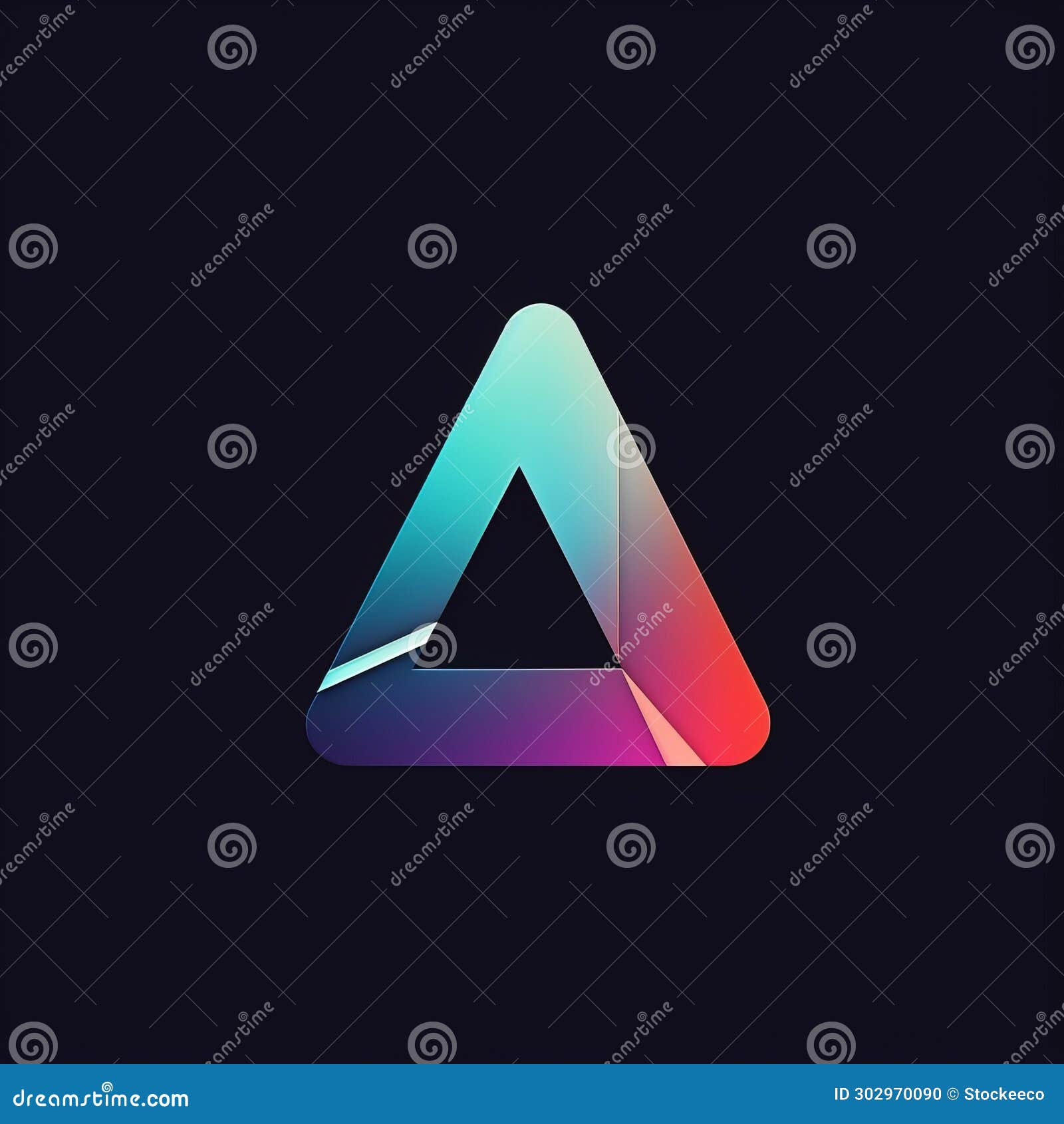 Elegant Triangle Logo with Blended Ab Letters Stock Illustration ...