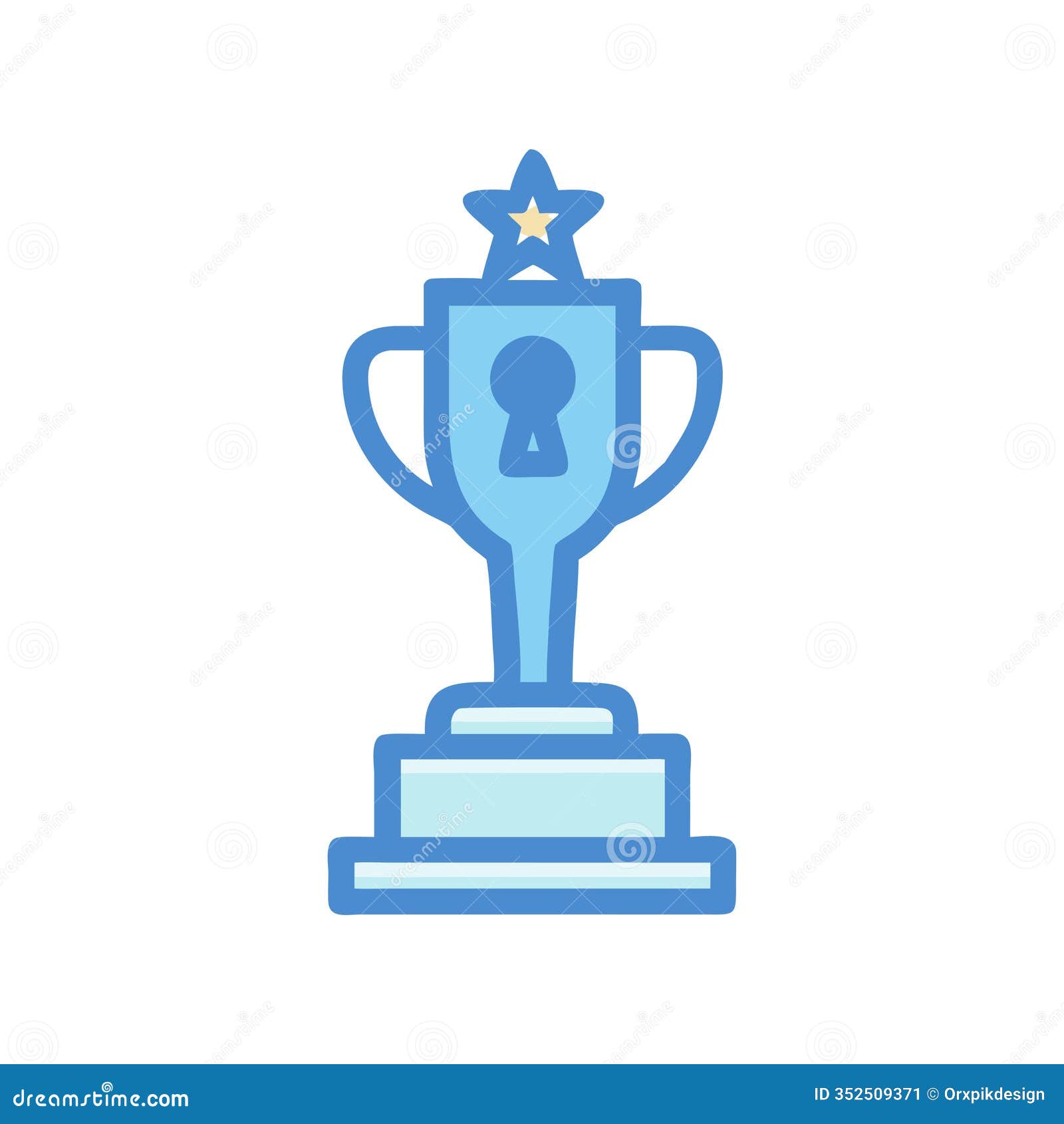 Elegant Trophy for Award Ceremonies Stock Illustration - Illustration ...