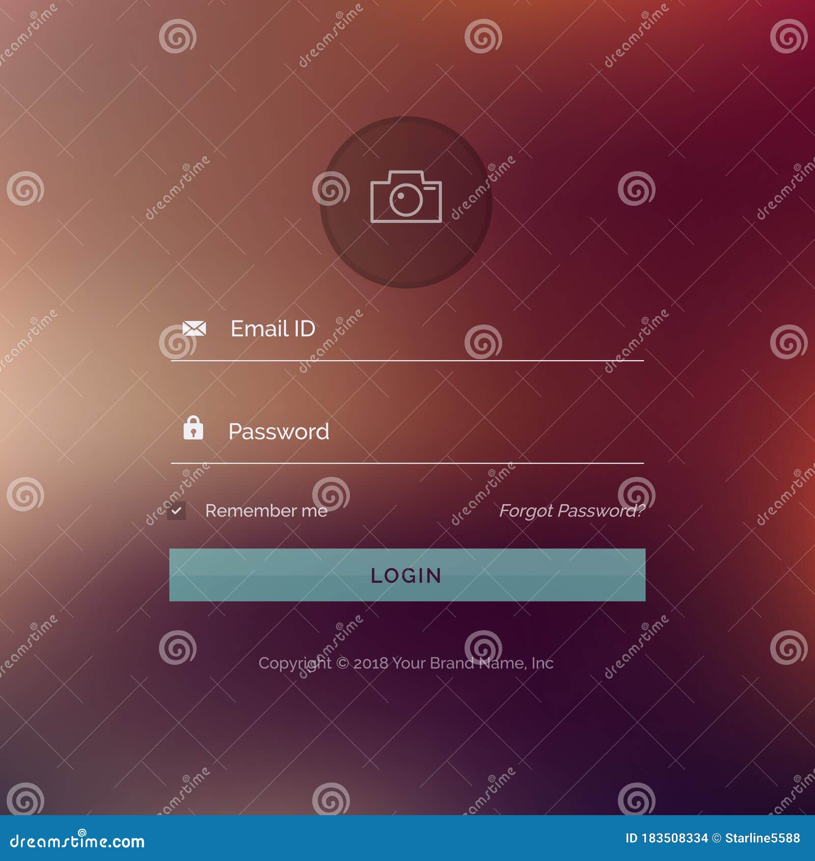Elegant Ui Design for Login Form Template Stock Vector - Illustration ...