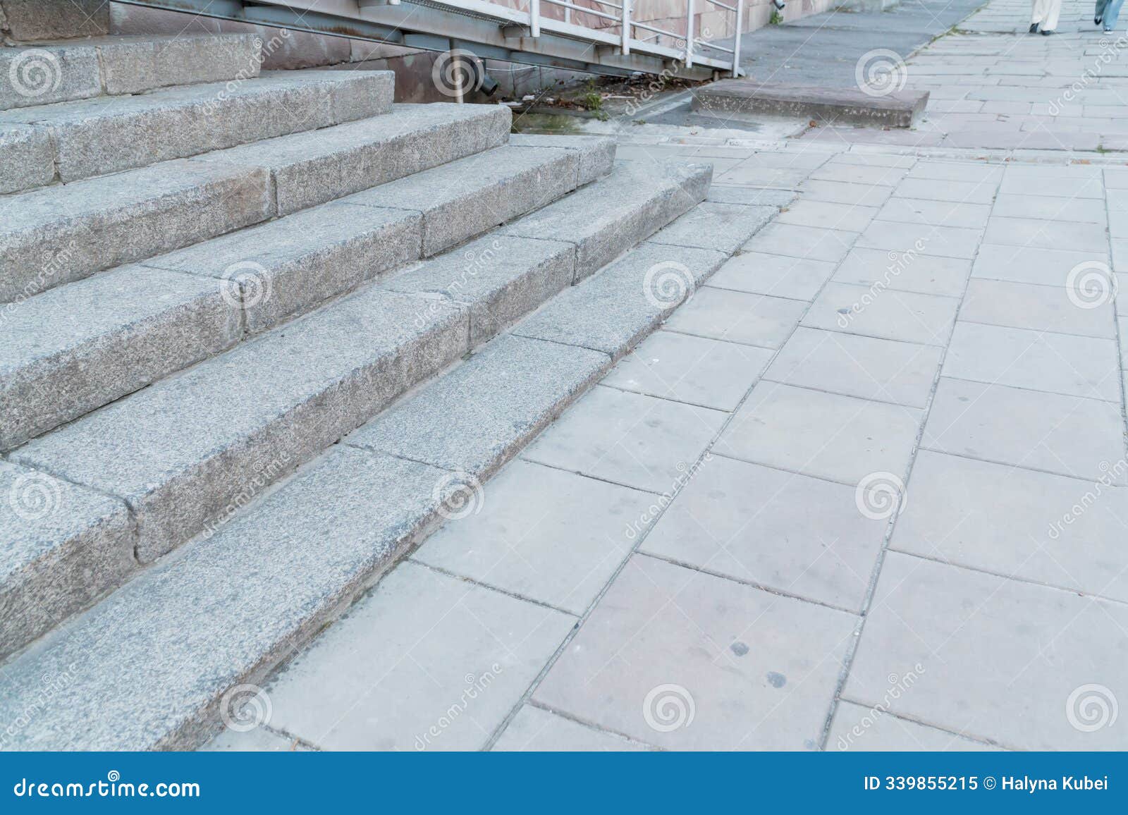 Elegant Urban Steps Overlooking Sidewalk Serenity Stock Image - Image ...