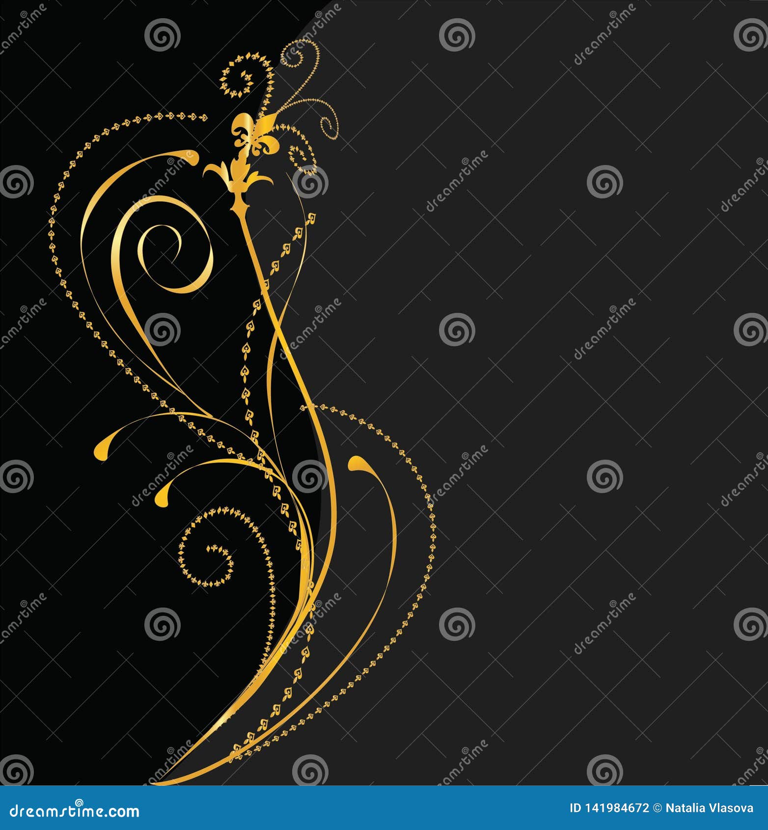 Elegant Vector Black And Gold Background Stock Photo | CartoonDealer ...