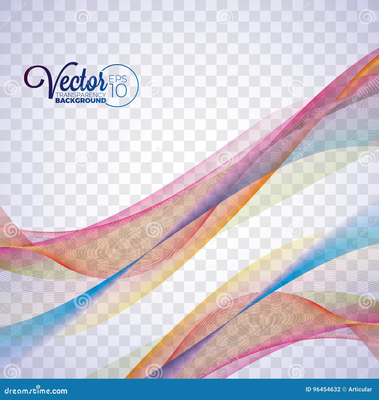 Elegant Vector Flowing Color Wave Design on Transparent Background ...