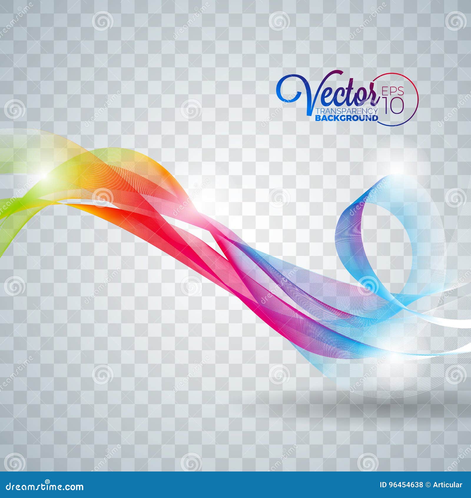 Elegant Vector Flowing Color Wave Design on Transparent Background ...