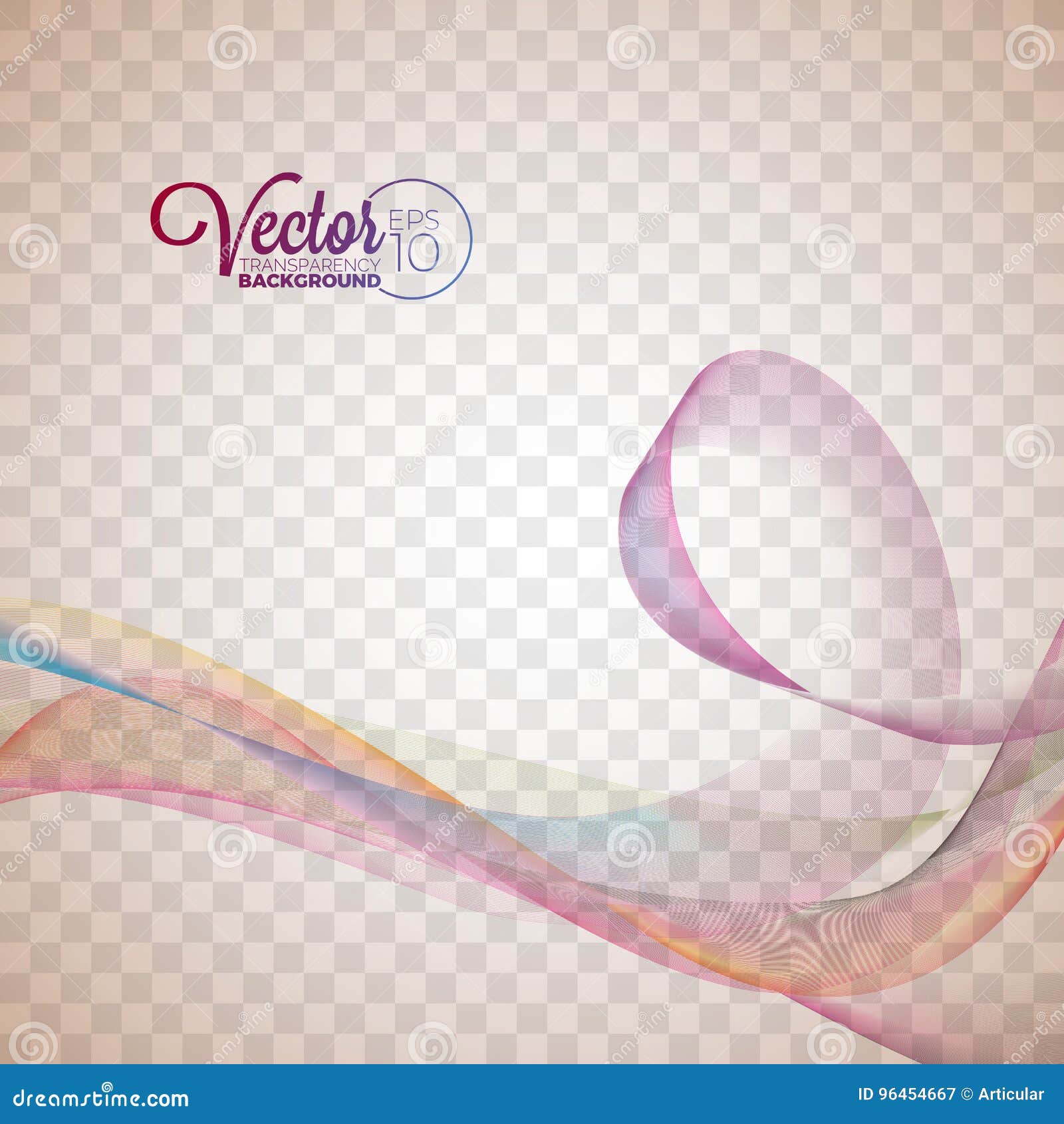 Elegant Vector Flowing Color Wave Design on Transparent Background ...