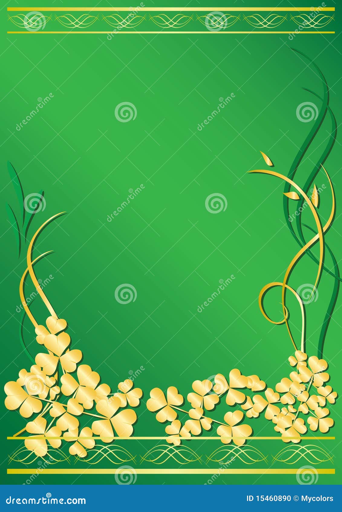 Elegant vector green frame stock vector. Illustration of border - 15460890