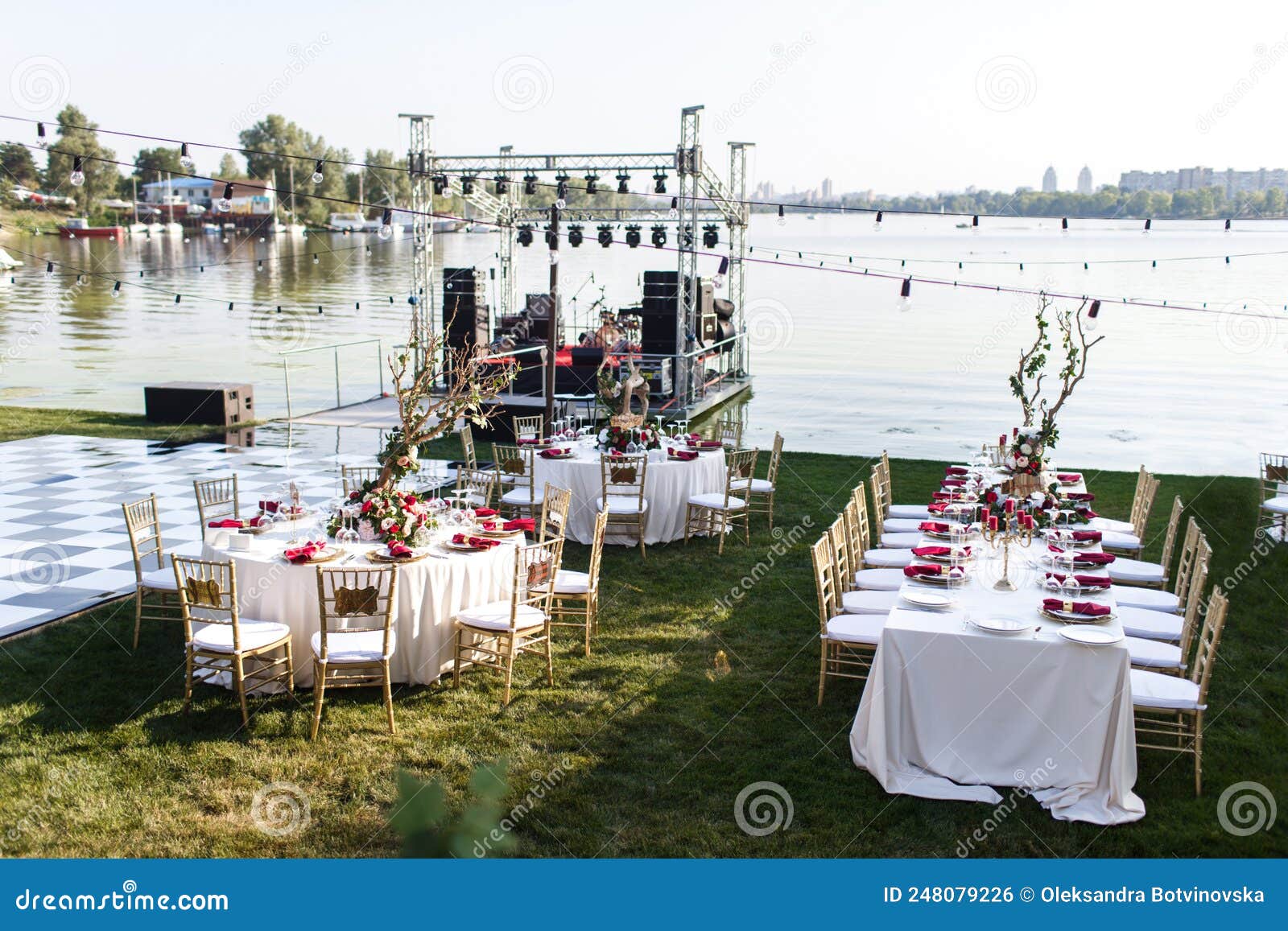 An Elegant Venue for an Open Air Wedding Party Stock Photo - Image of ...