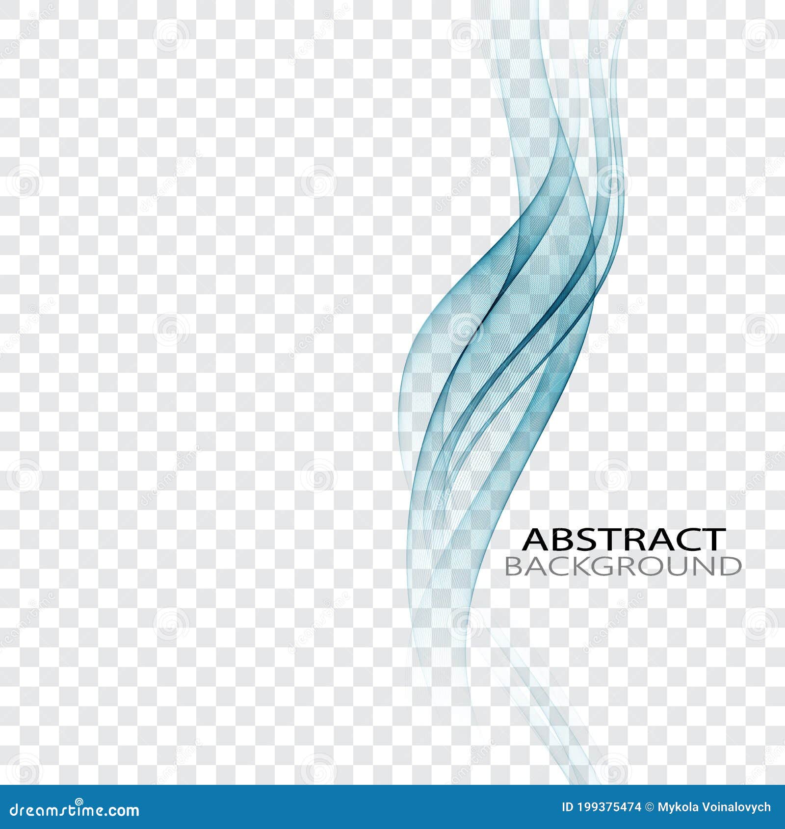 Elegant Vertical Smoke Blue Wave Abstract Background Design Stock ...