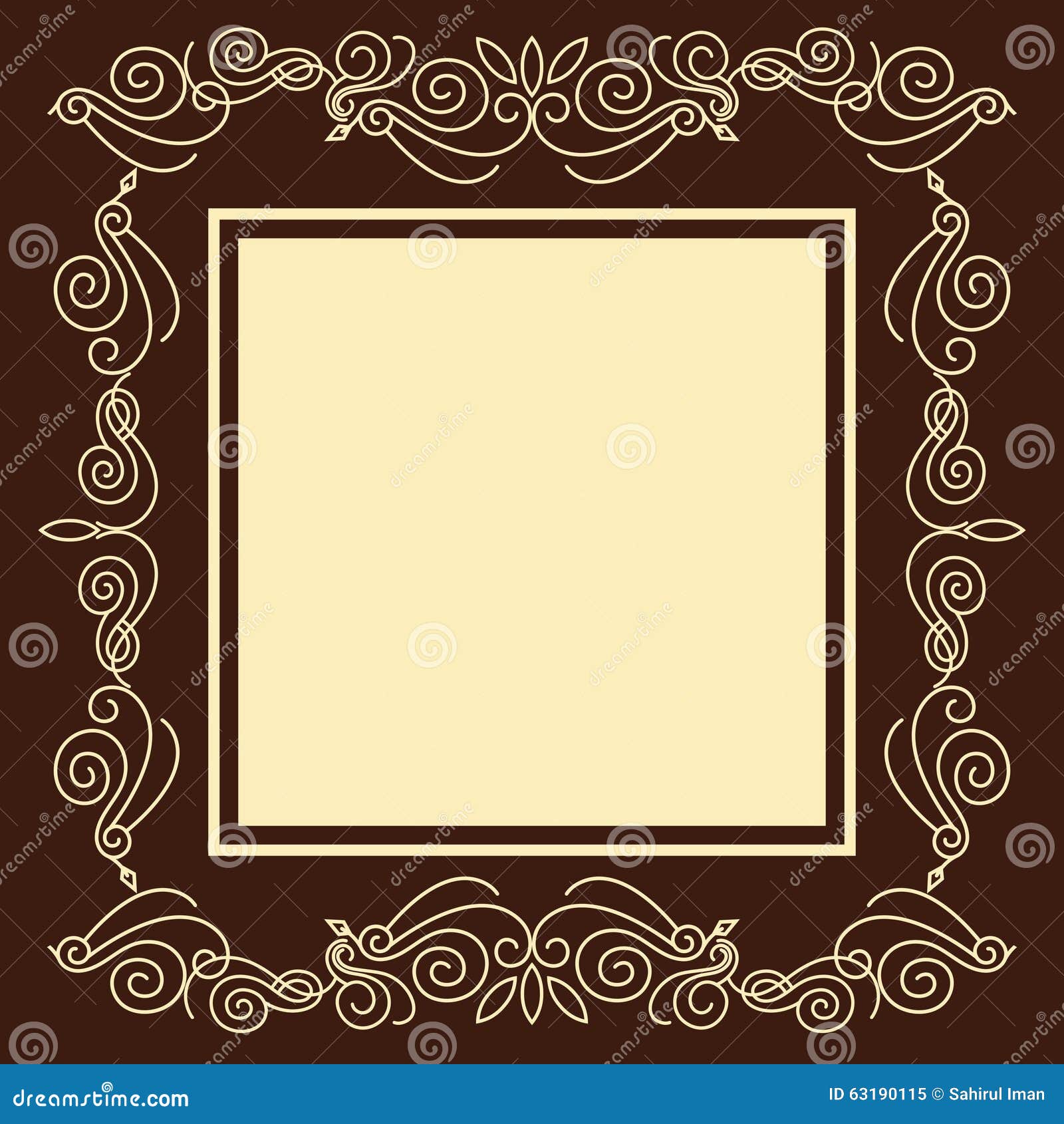 Elegant Vierkant Kader Vectormalplaatje Vector Illustratie ...