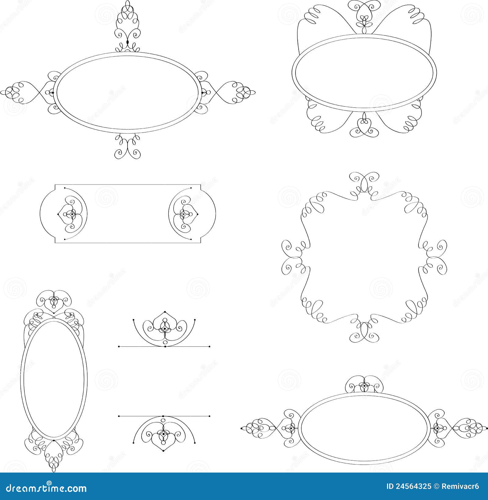 Elegant Vintage Frames for Text Stock Illustration - Illustration of ...