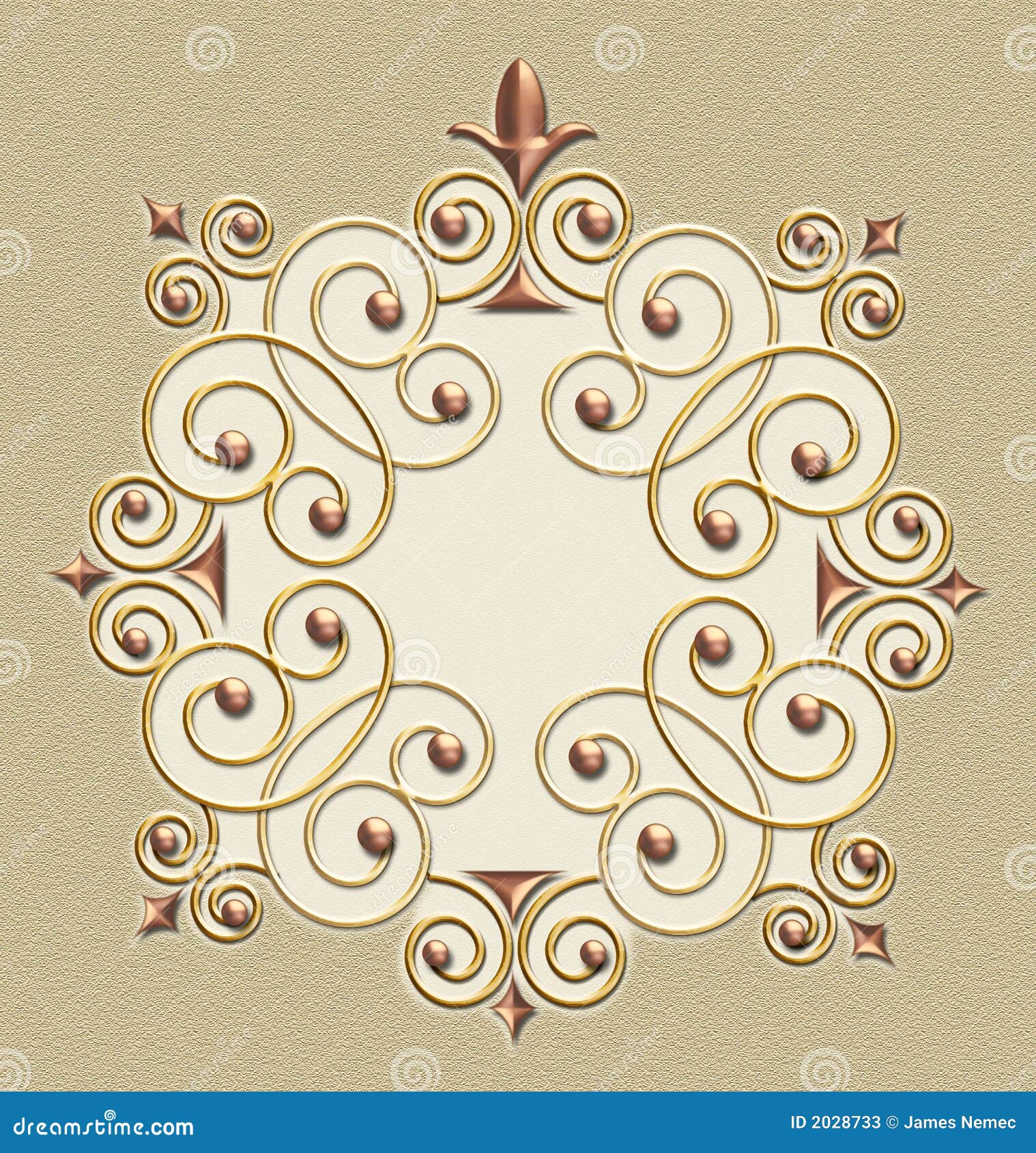 Elegant Vintage Swirl Frame Stock Illustration - Illustration of edge ...