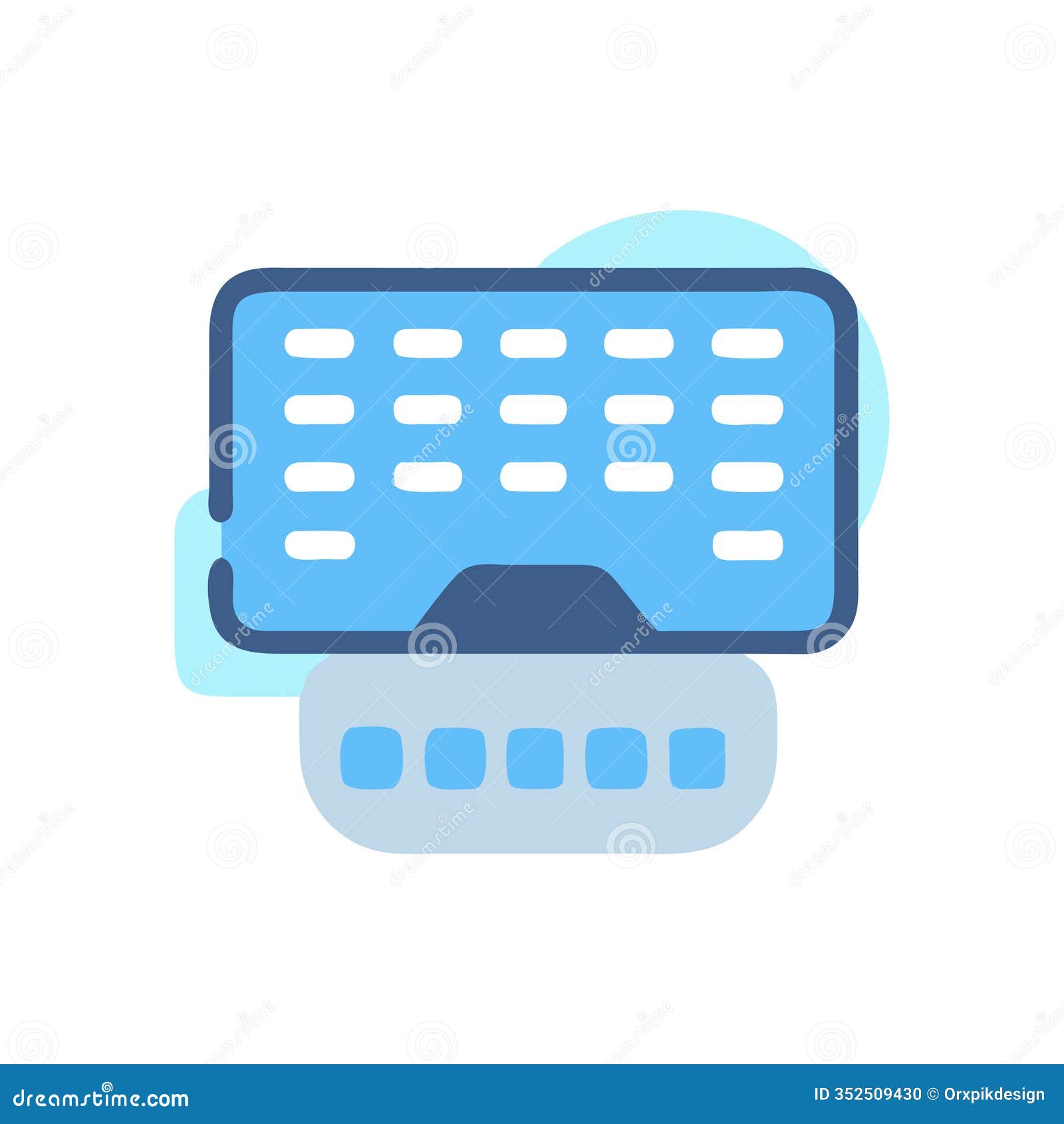 Elegant Virtual Keyboard for Stylish Tech Stock Illustration ...