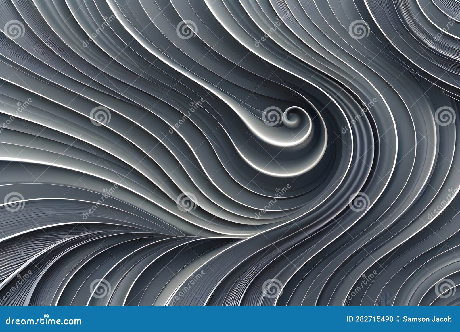 Elegant Wave Style Grey Texture Generated by Ai Stock Illustration ...