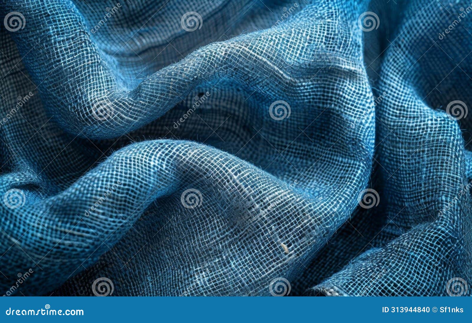 Elegant Waves of Blue Netting Material with Intricate Textures, Ideal ...