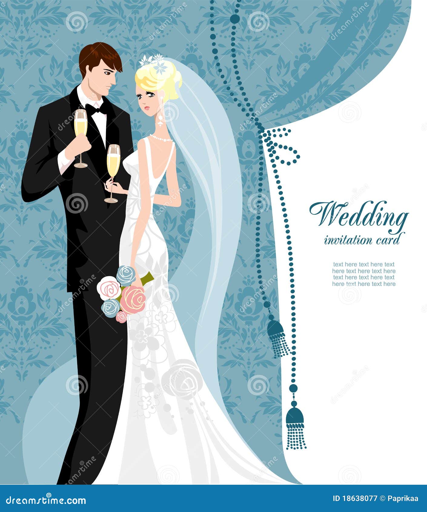 Elegant wedding stock vector. Illustration of celebration - 18638077