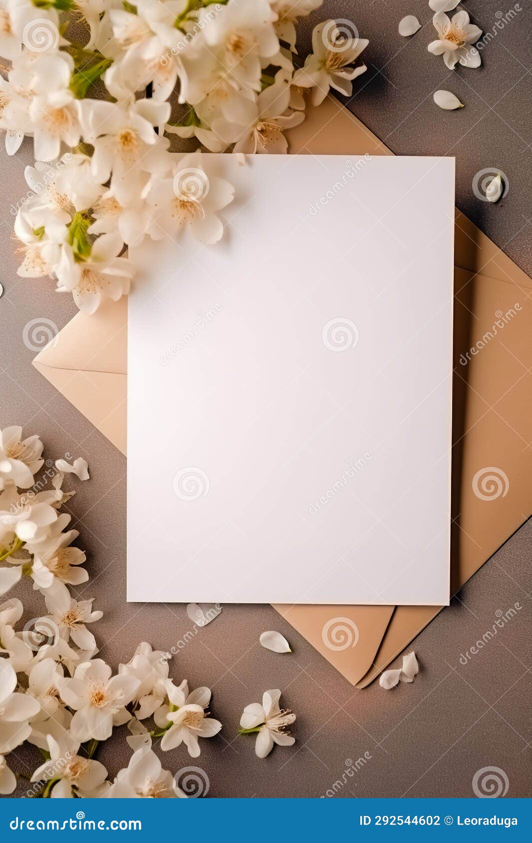Elegant Wedding Invitation No Text. Top-view Stock Illustration ...