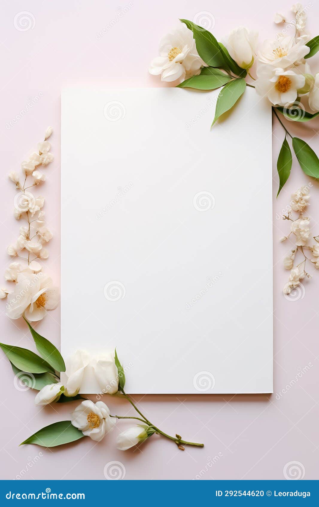 Elegant Wedding Invitation No Text. Top-view Stock Illustration ...