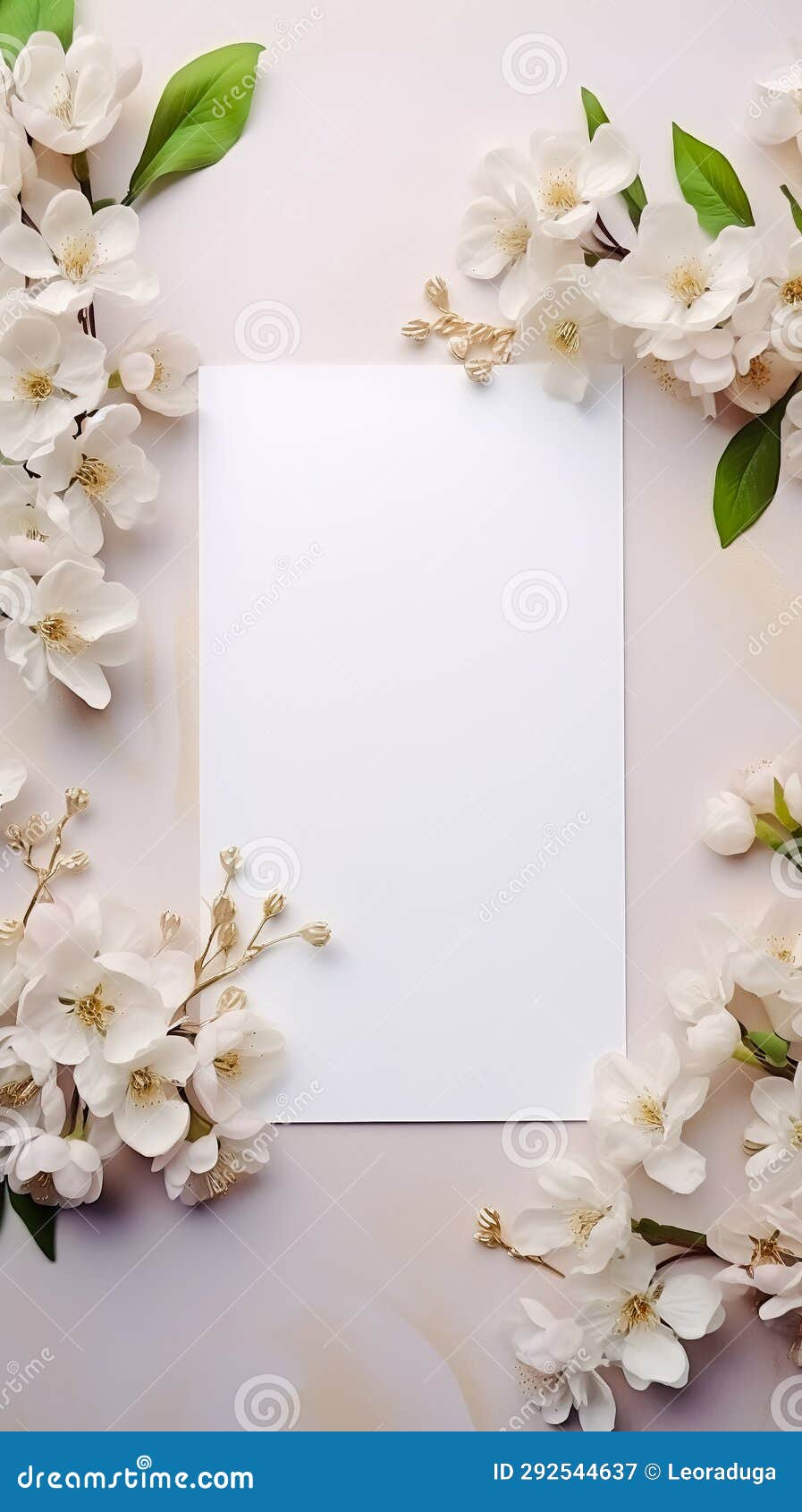 Elegant Wedding Invitation No Text. Top-view Stock Illustration ...