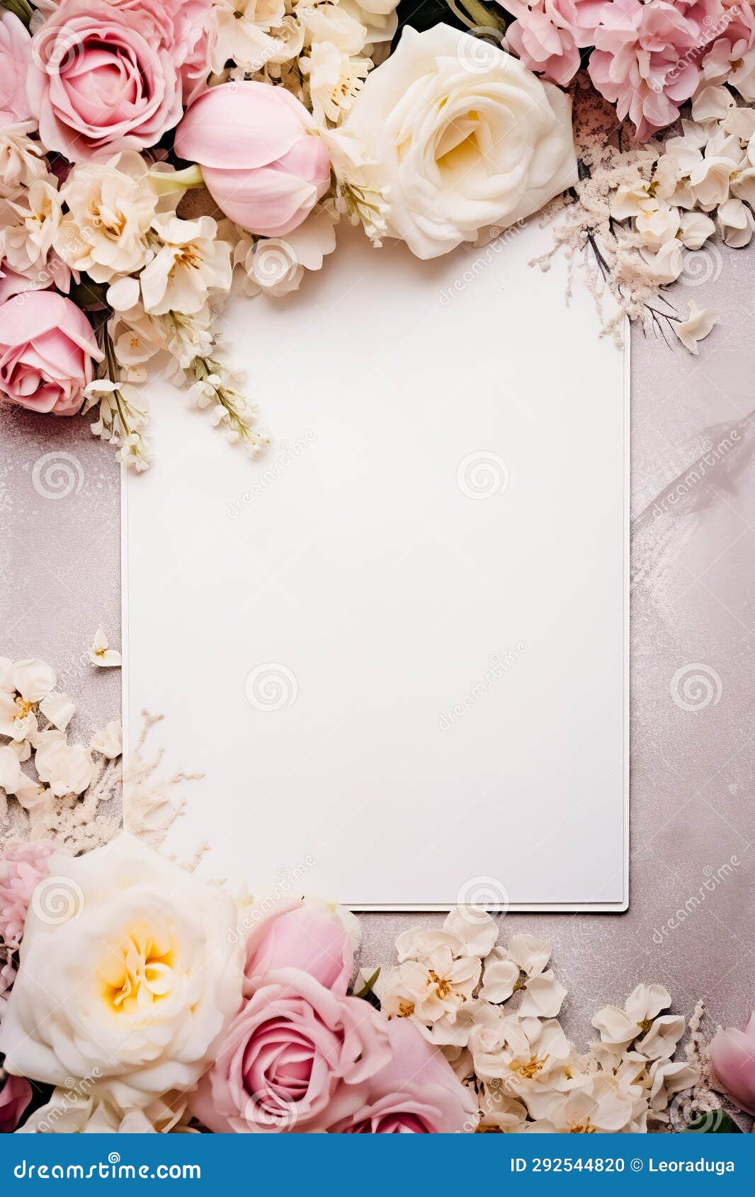 Elegant Wedding Invitation No Text. Top-view Stock Illustration ...