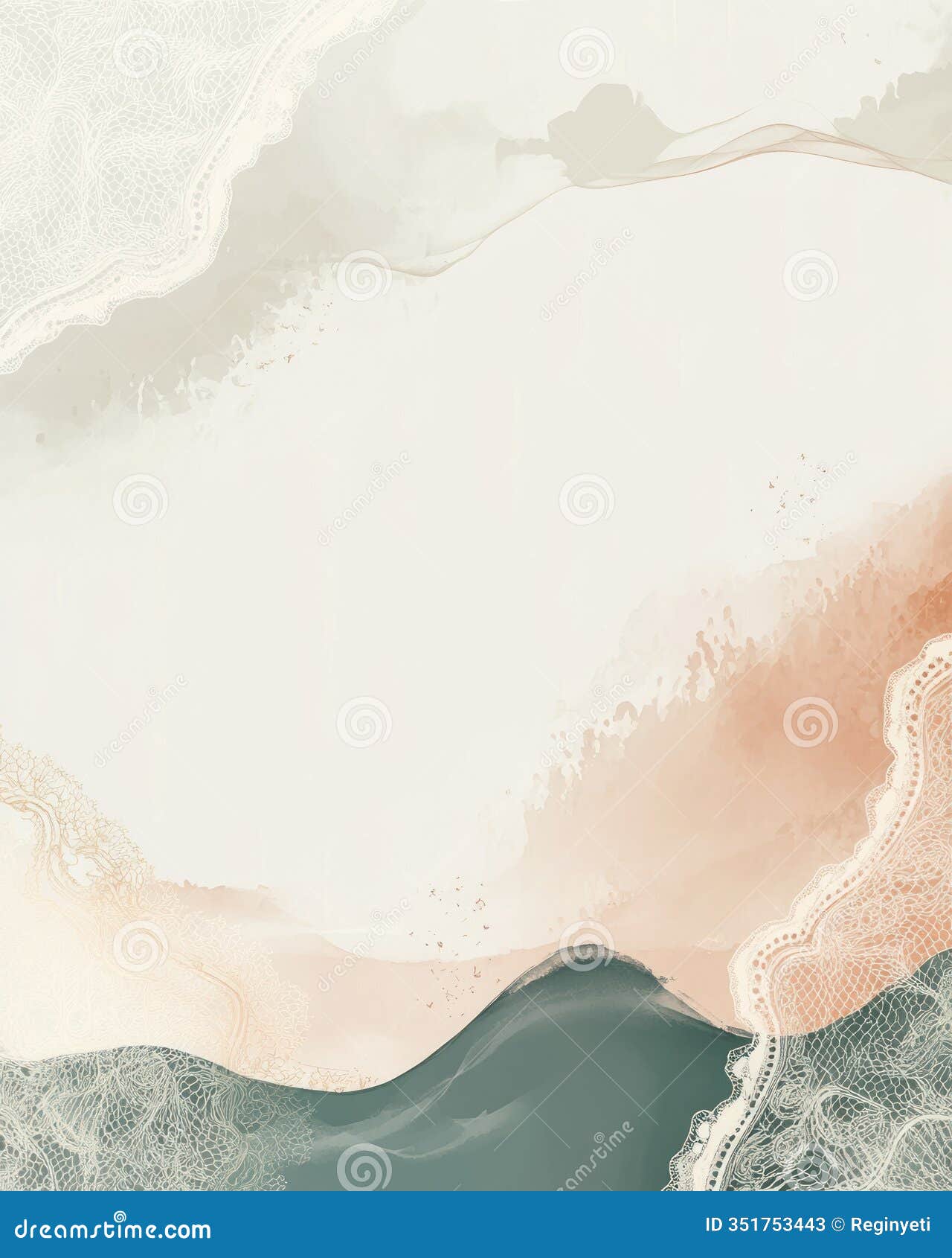 Elegant Wedding Program Design with Minimalist Flat Illustration Stock ...